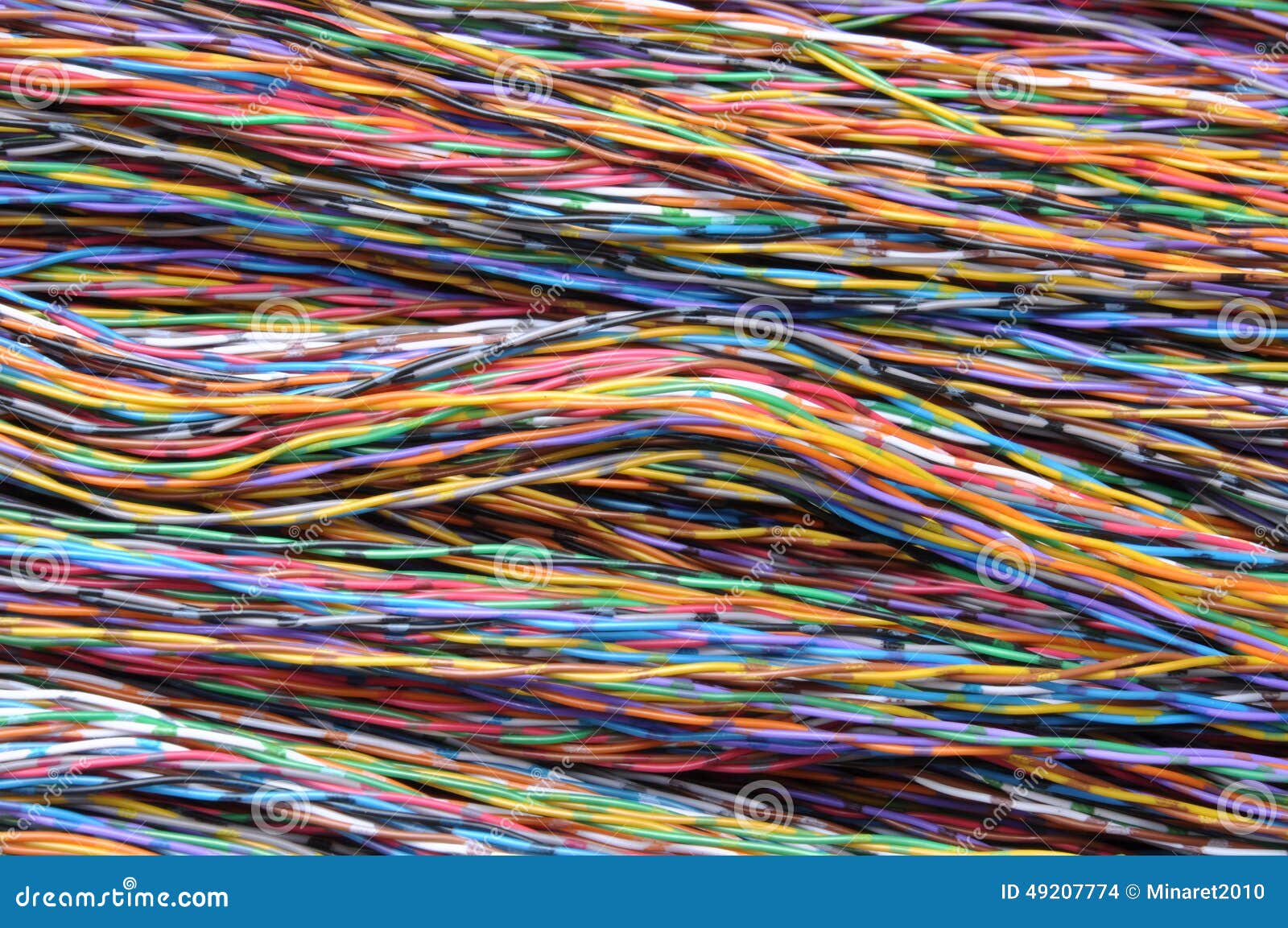 Bundles of Colorful Network Cables Stock Photo - Image of connection ...