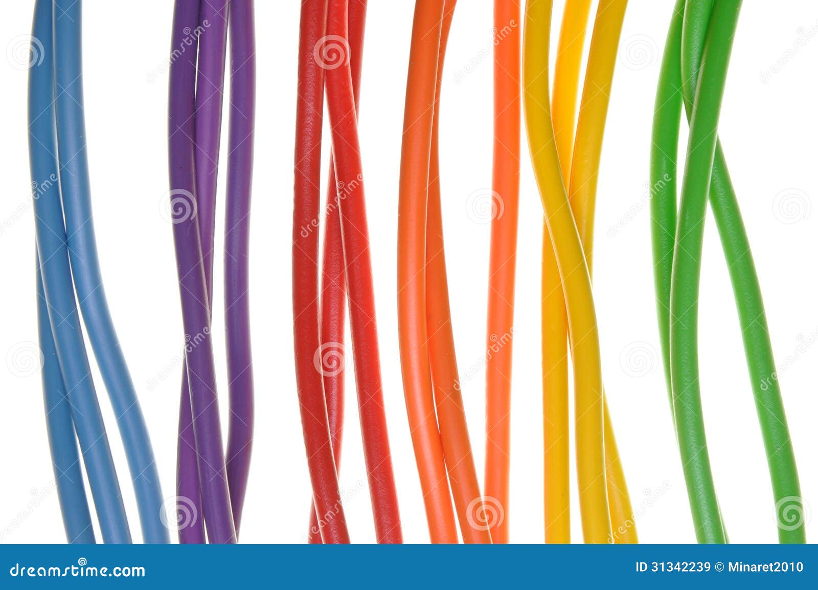 Bundles of Electric Computer Cables Stock Image - Image of cord ...