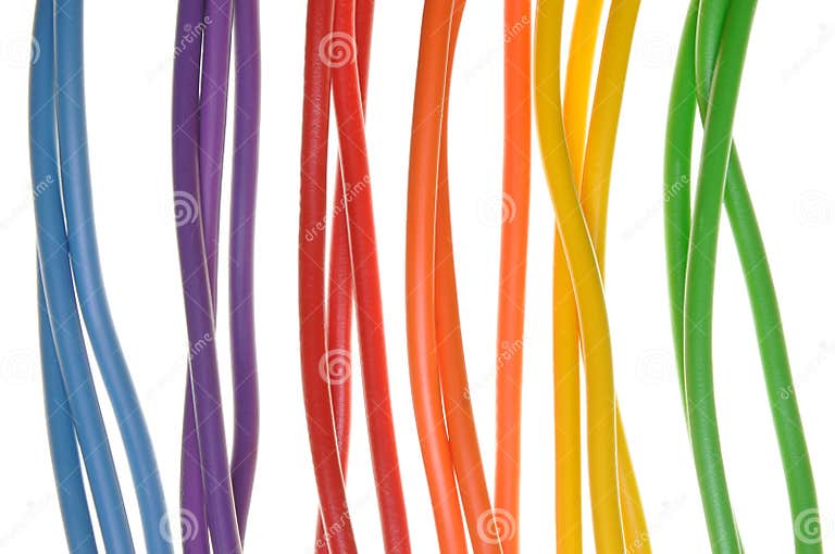 Bundles of Electric Computer Cables Stock Image - Image of cord ...