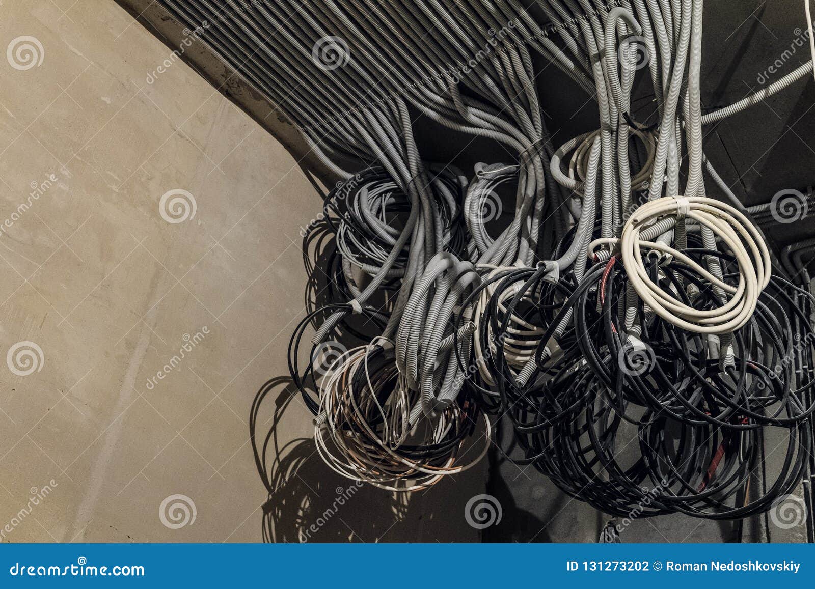 Bundles of Electrical Cables and Wires Stock Photo - Image of cables ...