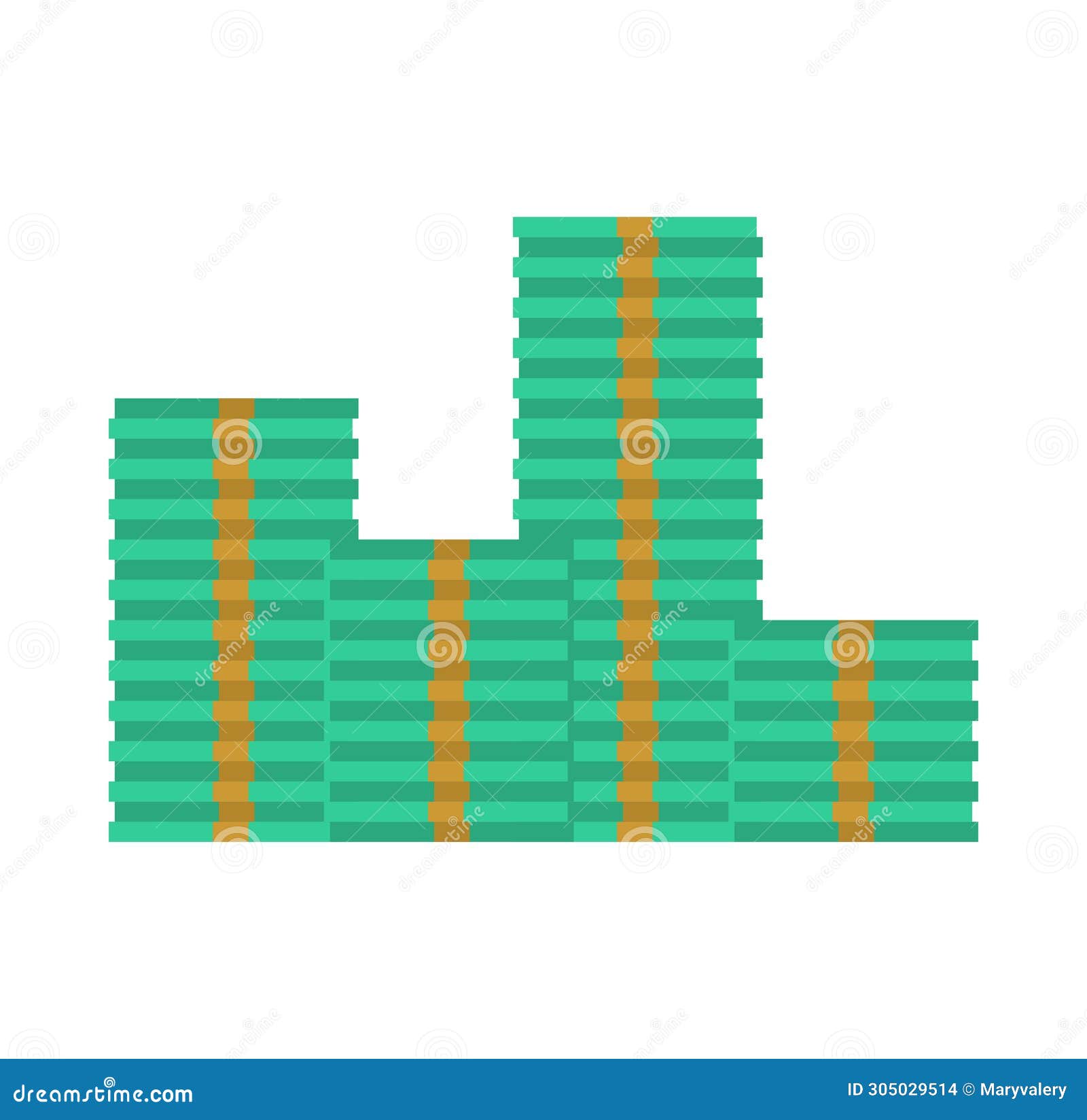 Dollars In Stacks And Falling Down - Vector Coins | CartoonDealer.com ...