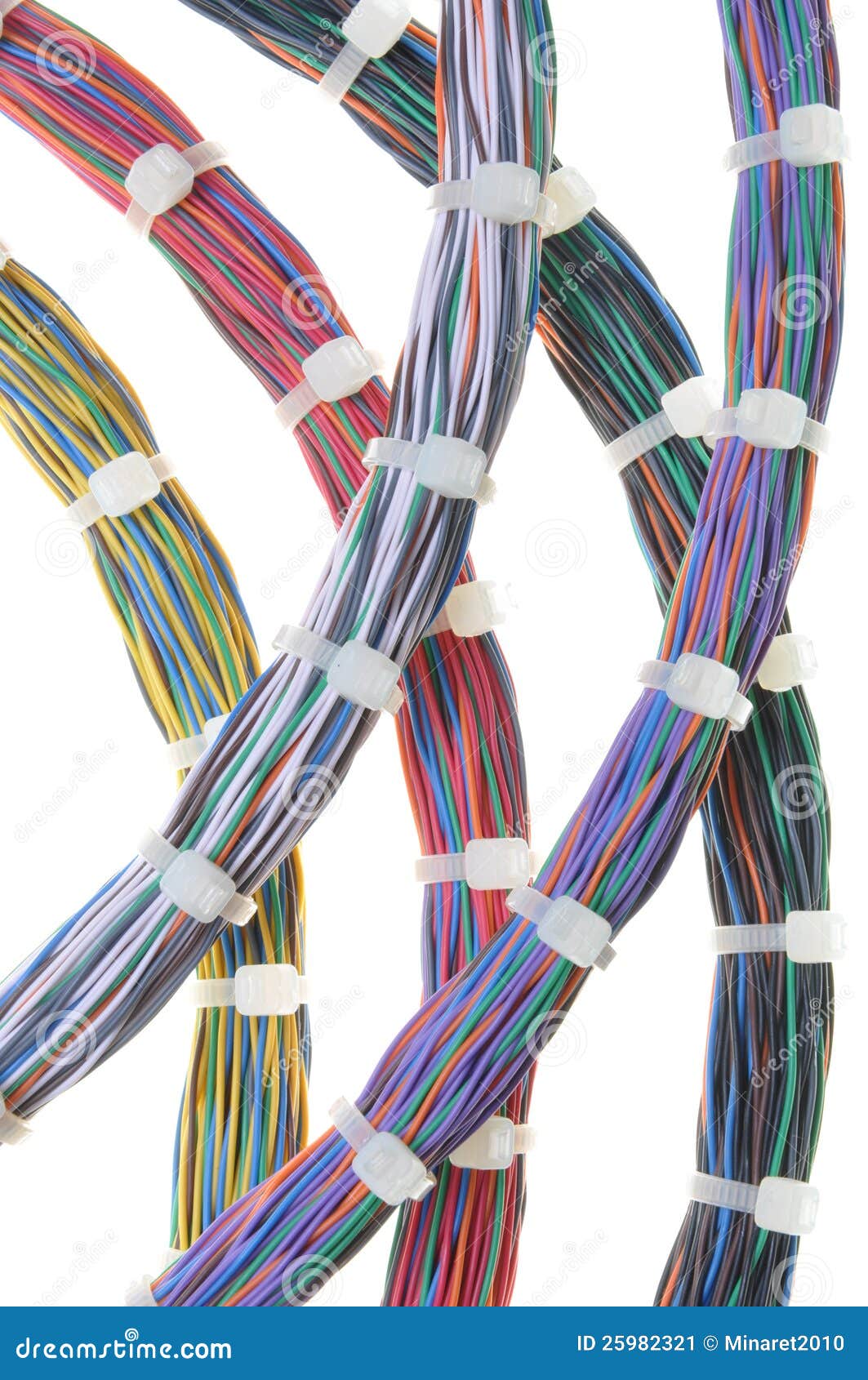 Bundles of network cables stock image. Image of internet - 25982321