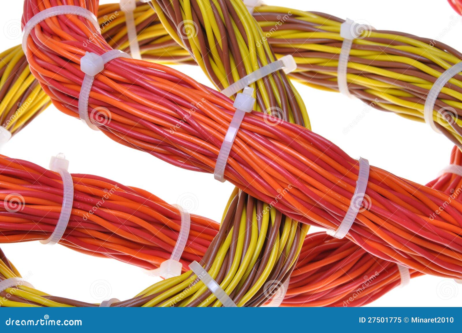Bundles of network cables stock image. Image of isolated - 27501775