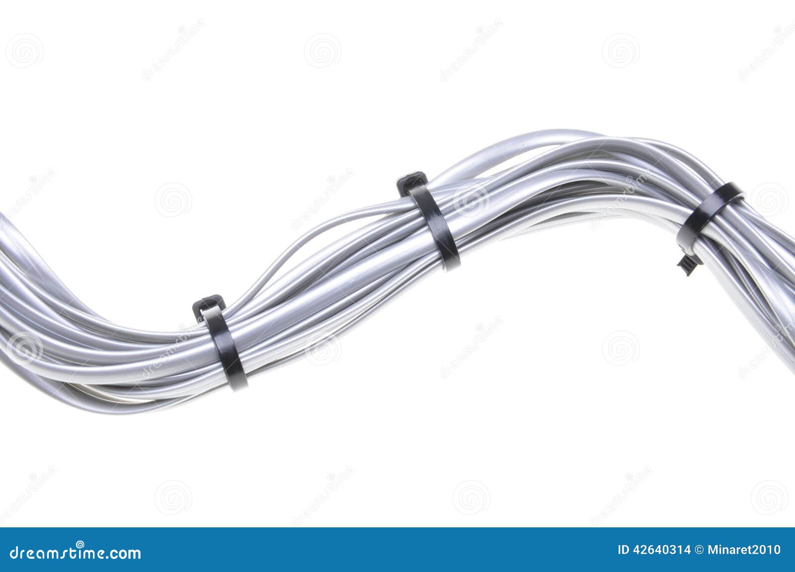 Bundles Of Network Cables With Cable Ties Stock Photo - Image of cable ...