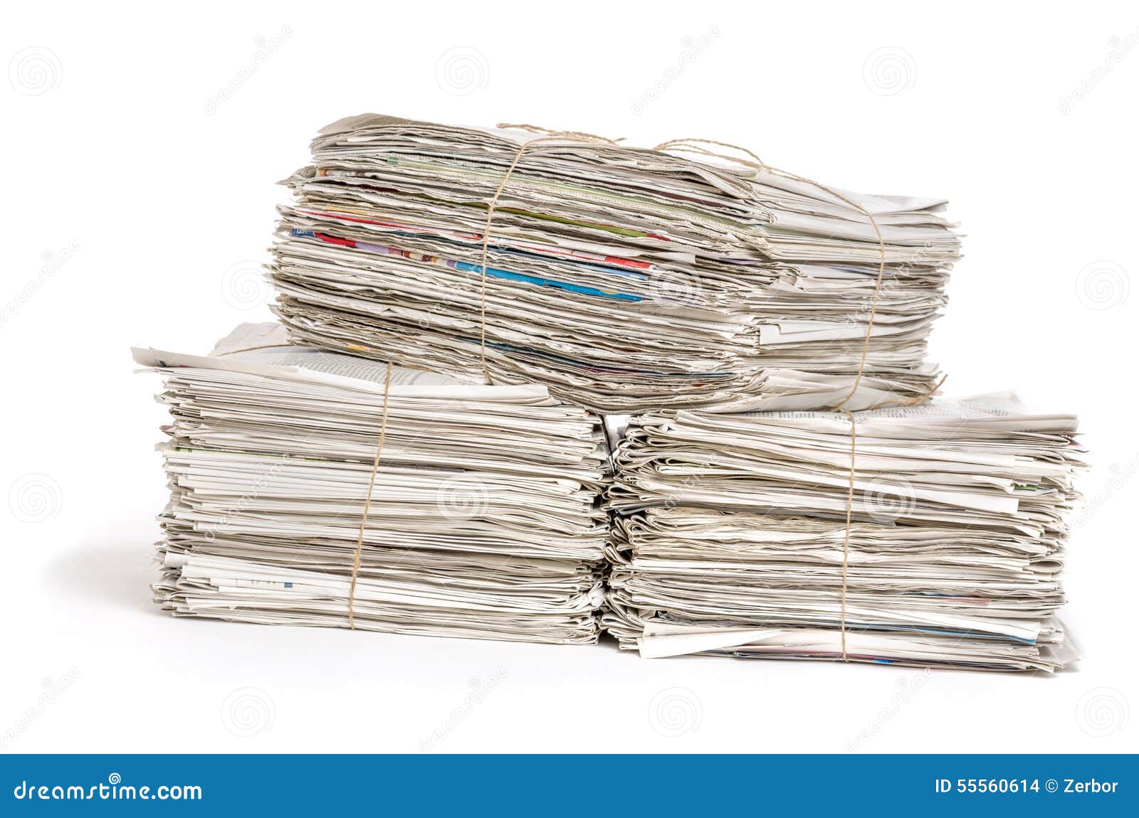 Bundles of newspapers stock photo. Image of background - 55560614