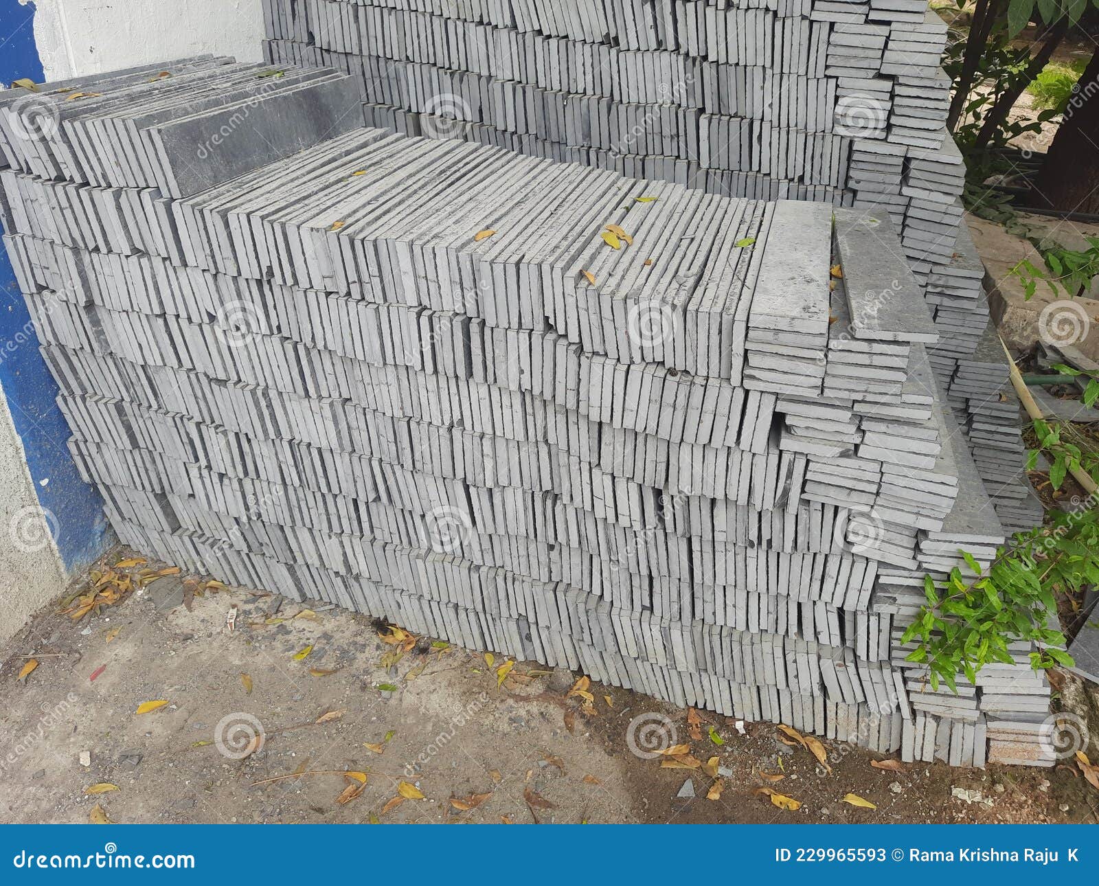 Bundles of Small Rectangular Shaped Granite Tiles Stock Image - Image ...