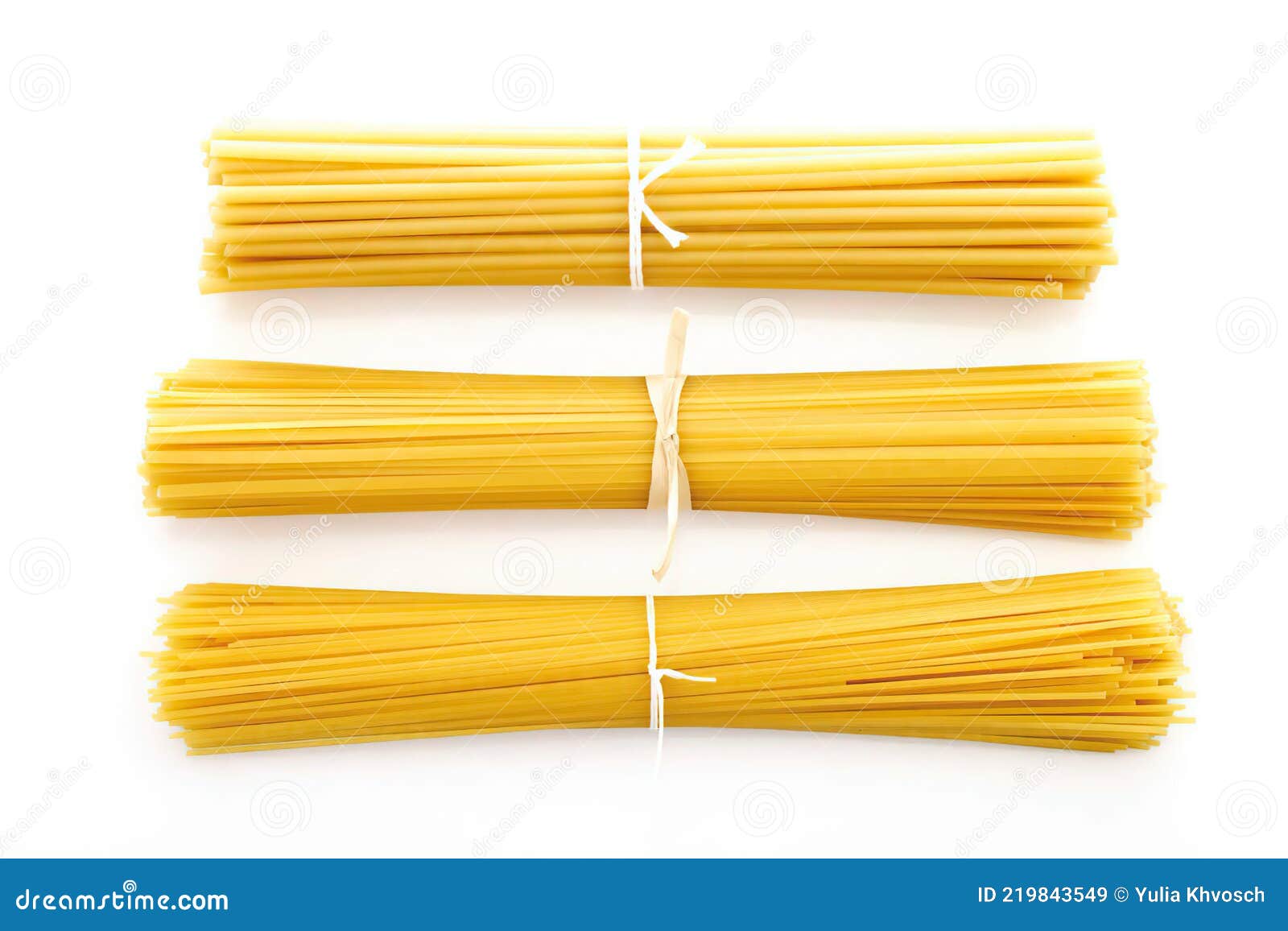 Bundles of Spaghetti, Elevated View. Stock Image - Image of food ...
