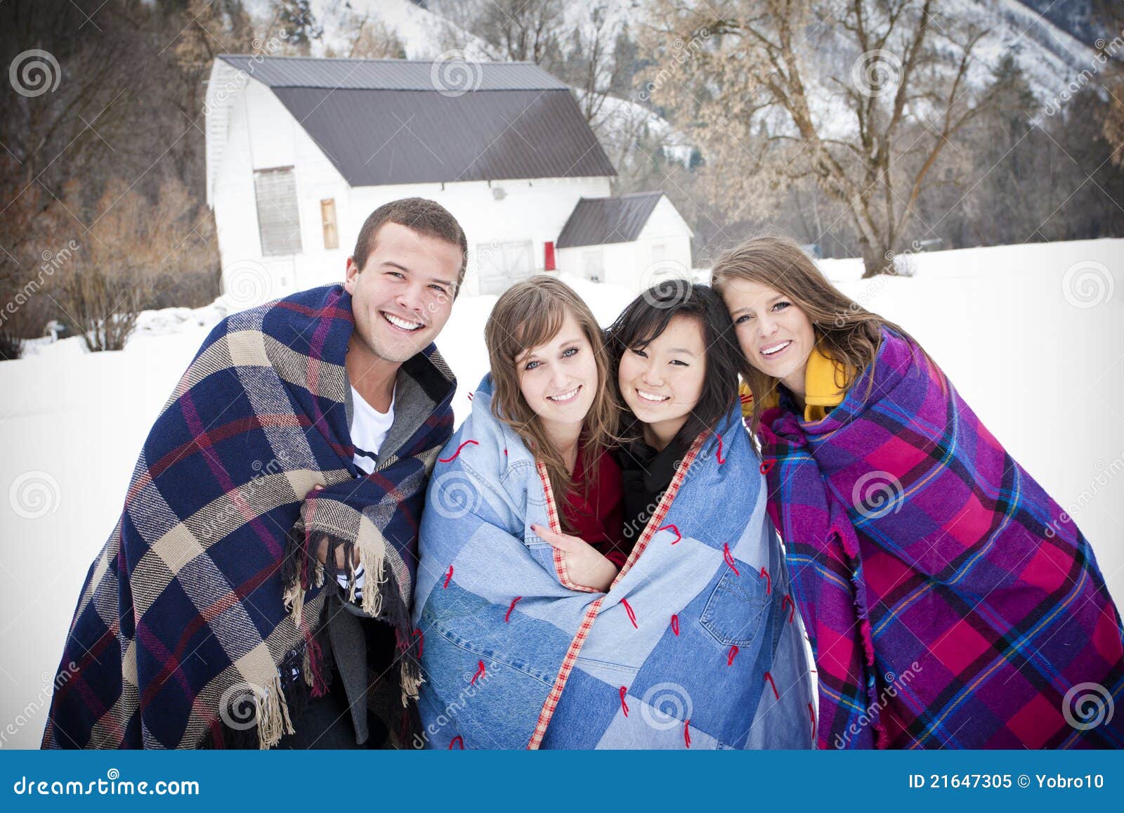 Bundling Up for the Cold Winter Weather Stock Image - Image of ...