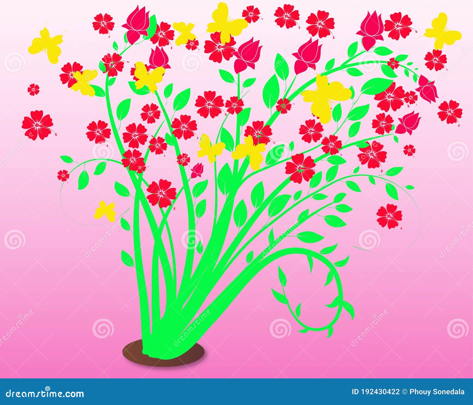 Bunga Raya Flowers Illustration Royalty-Free Cartoon | CartoonDealer ...