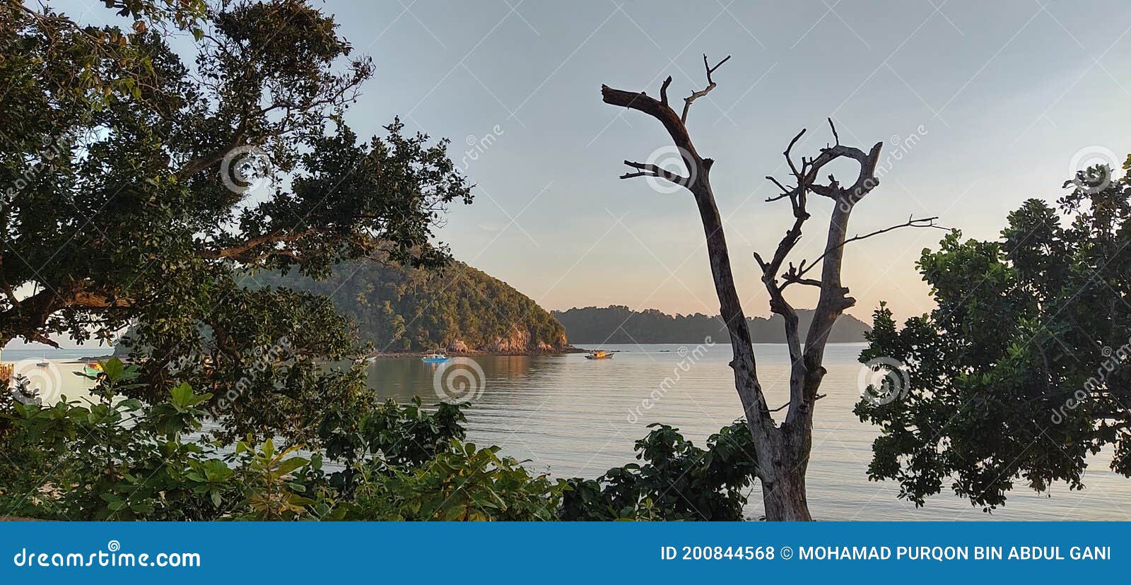 Sunset at lanun island stock photo. Image of wind, wall - 200844568