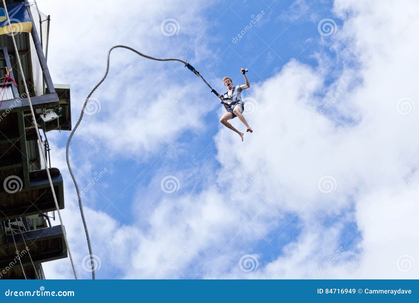 Bungee Jumper Jumping stock image. Image of jumping, jump - 84716949