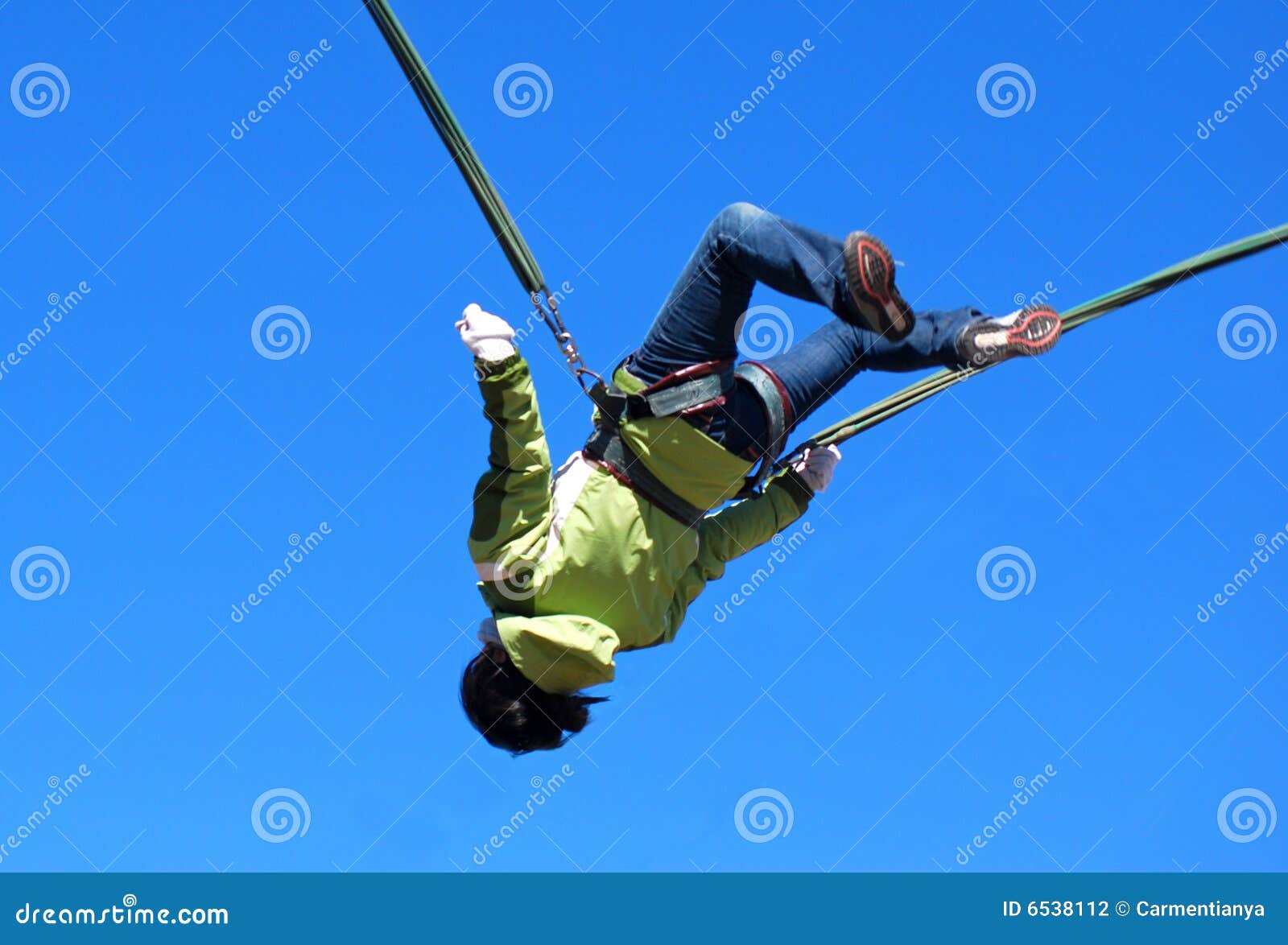Bungee jumping stock photo. Image of bounce, blue, active - 6538112