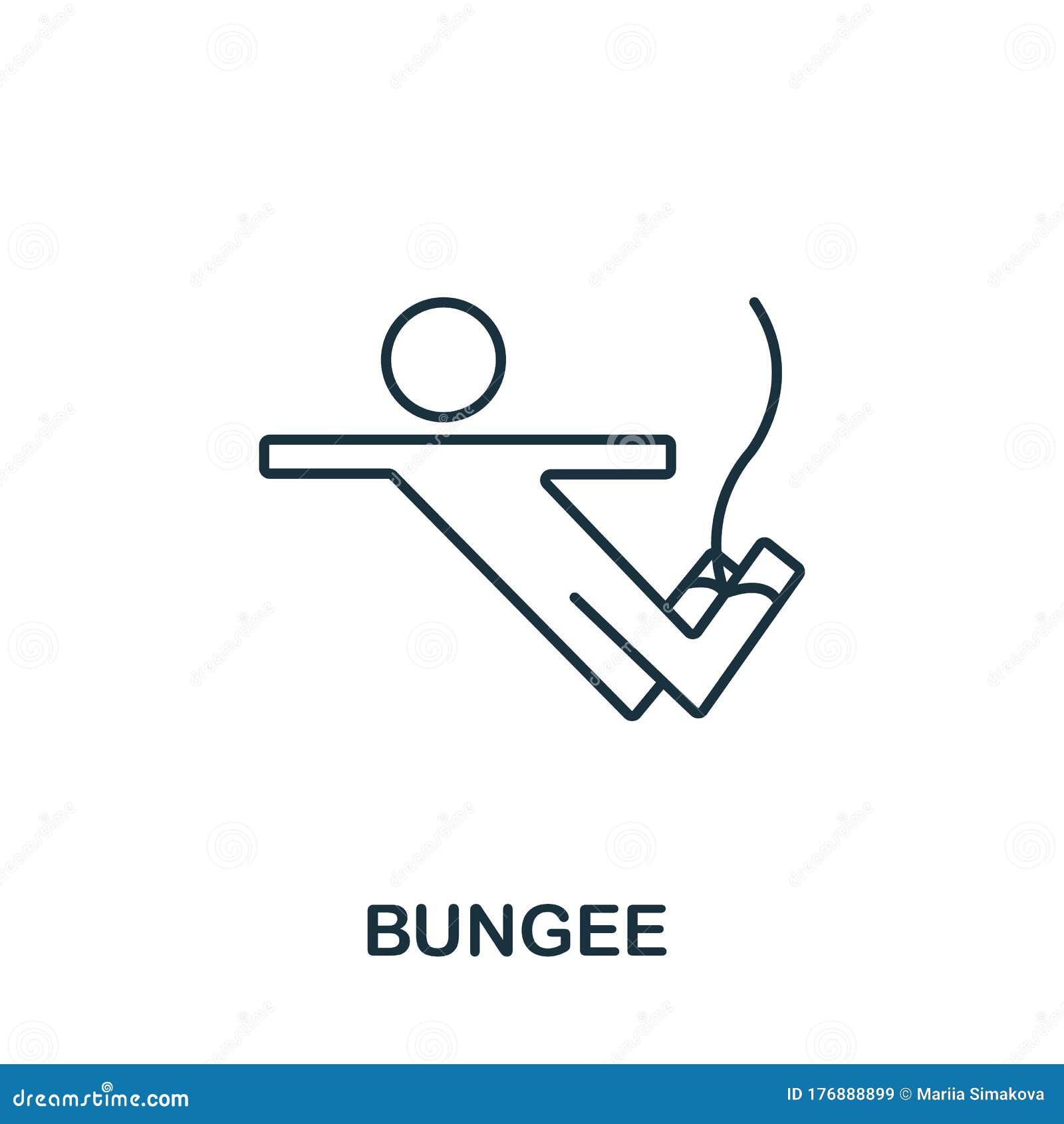 Bungee Jumping Icon from Hobbies Collection. Simple Line Element Bungee ...