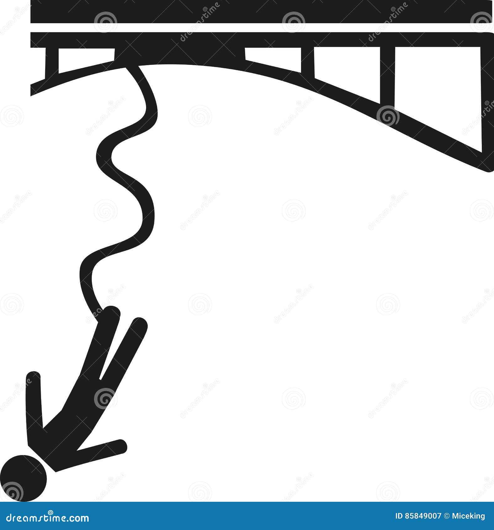Bungee jumping icon stock vector. Illustration of adrenaline - 85849007