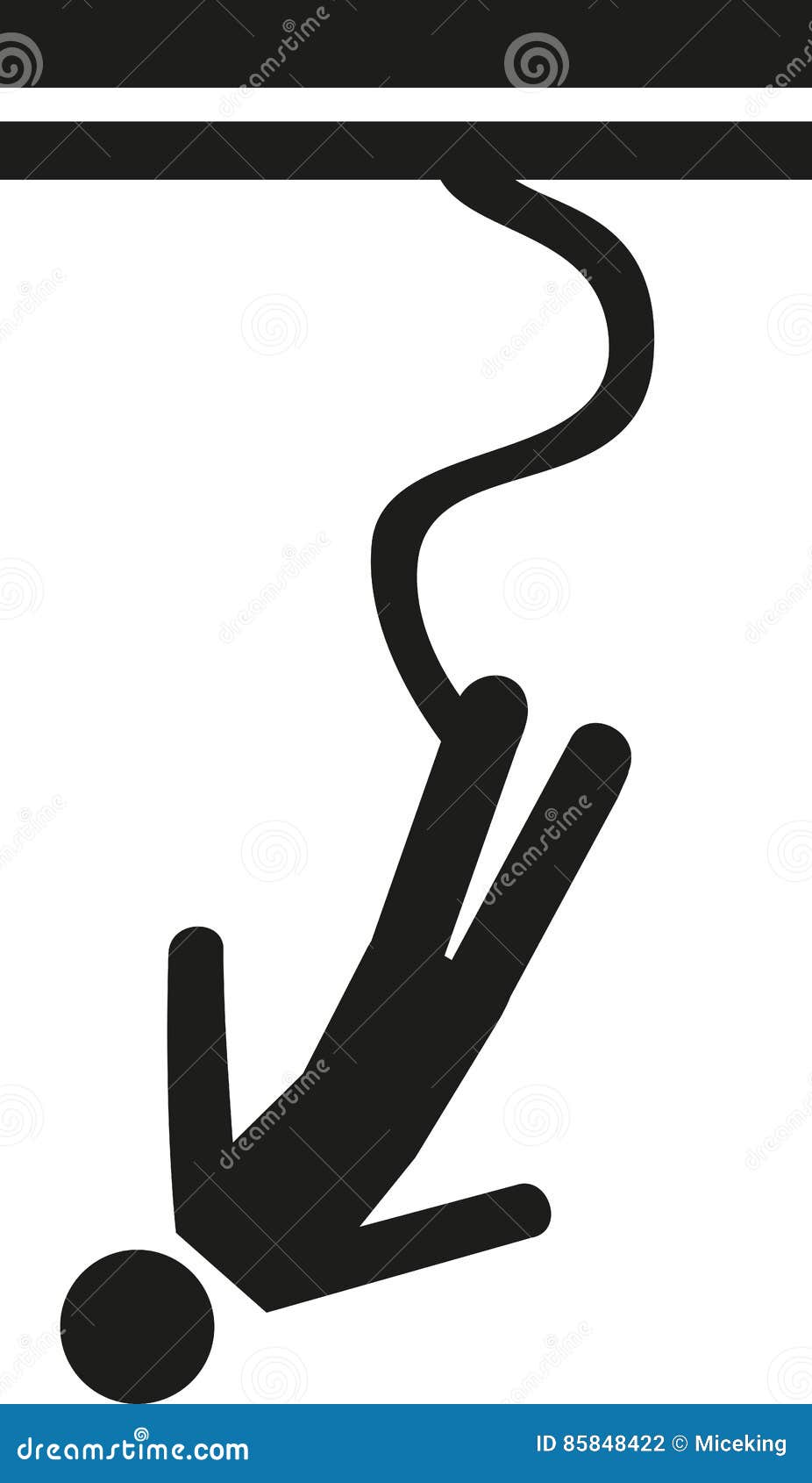 Bungee jumping icon stock vector. Illustration of bungy - 85848422