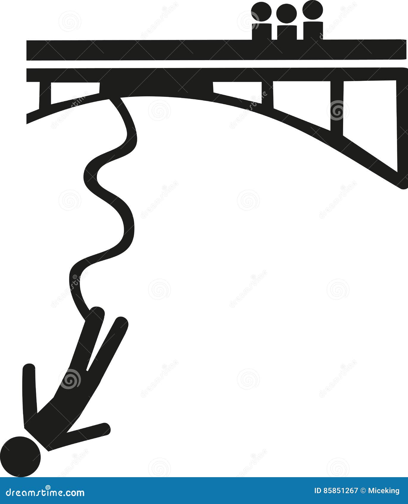 Bungee jumping symbol stock vector. Illustration of extremely - 85851267