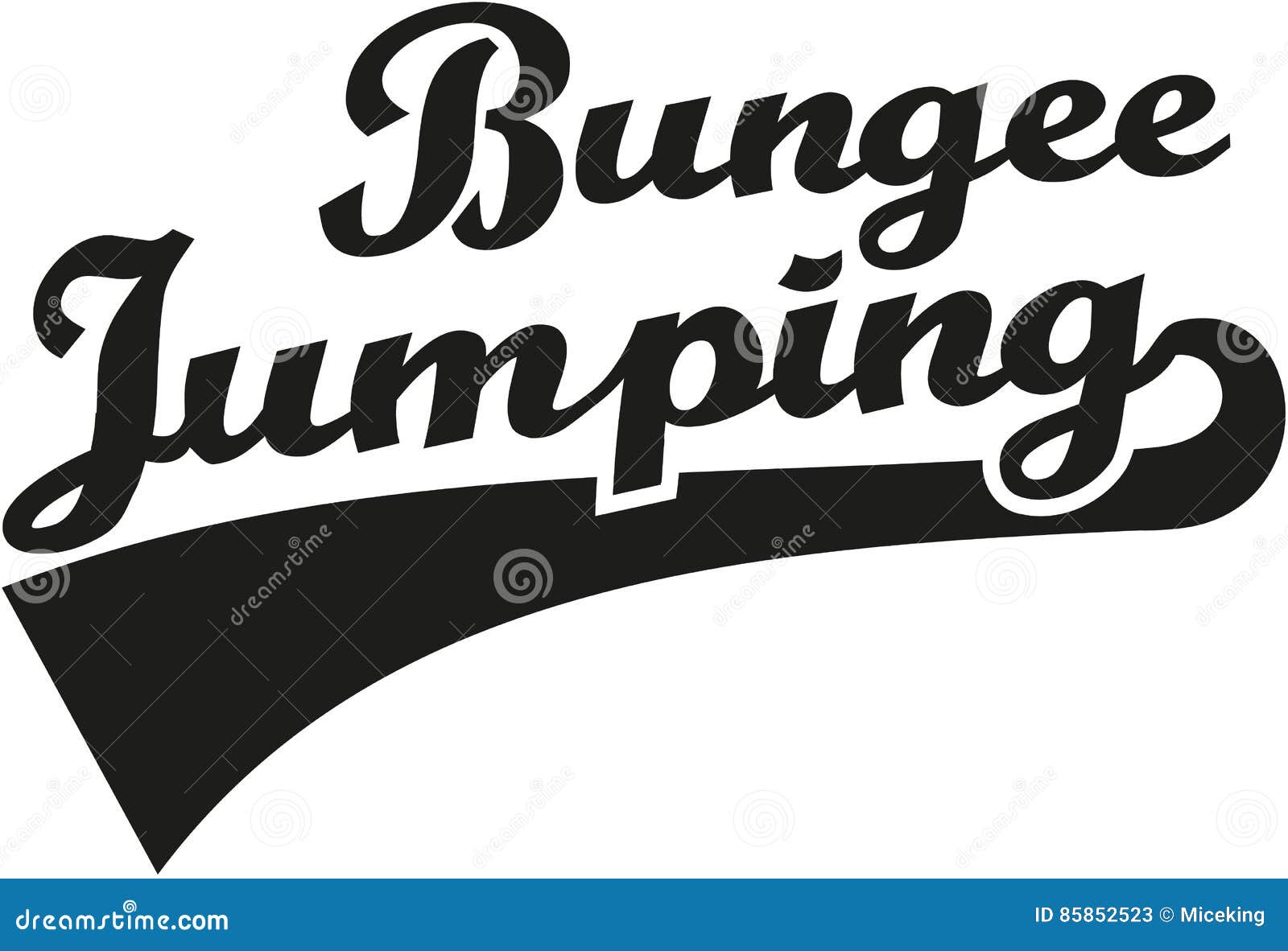 Bungee jumping word stock vector. Illustration of calligraphy - 85852523