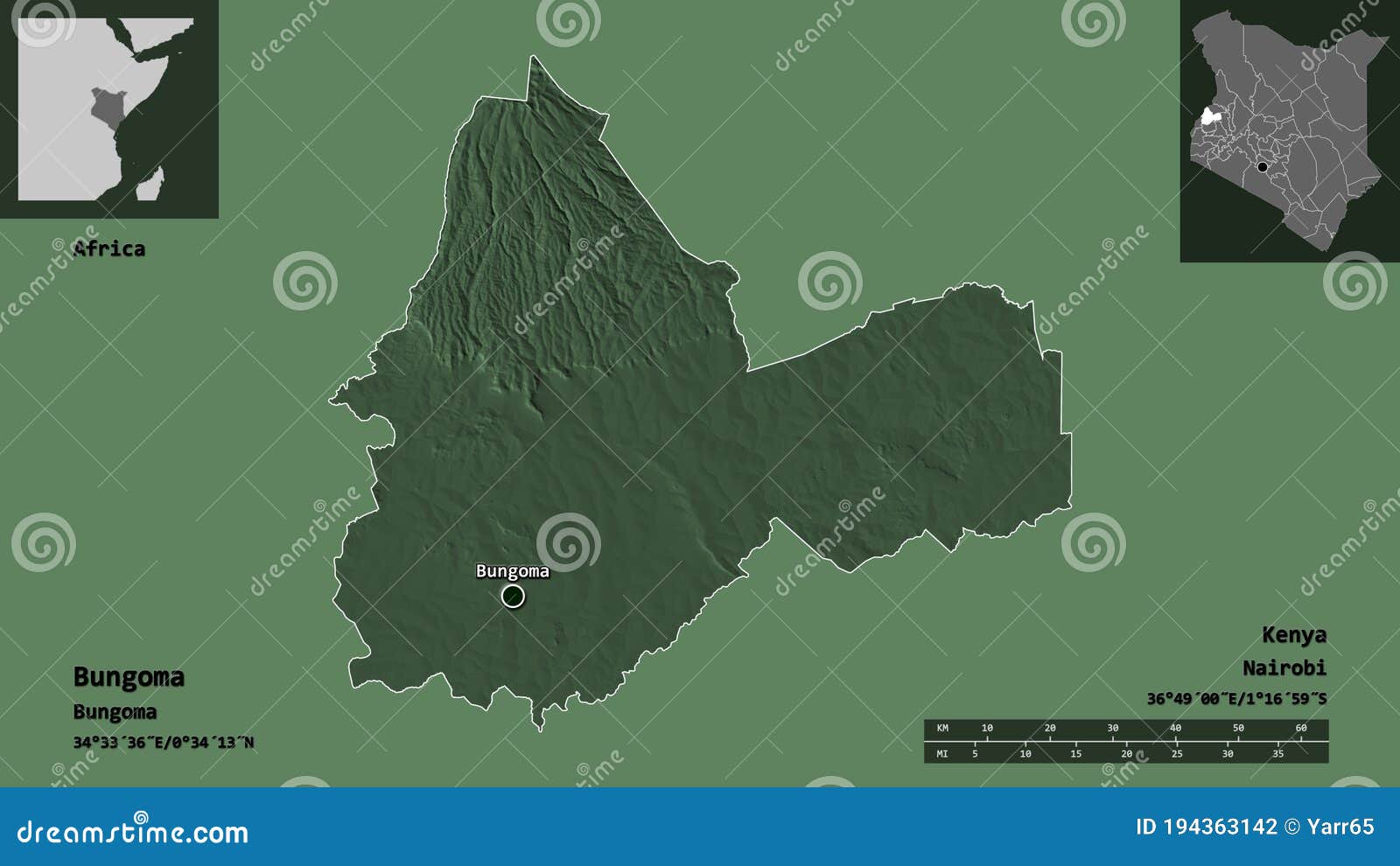 Bungoma, County of Kenya,. Previews. Administrative Stock Illustration ...