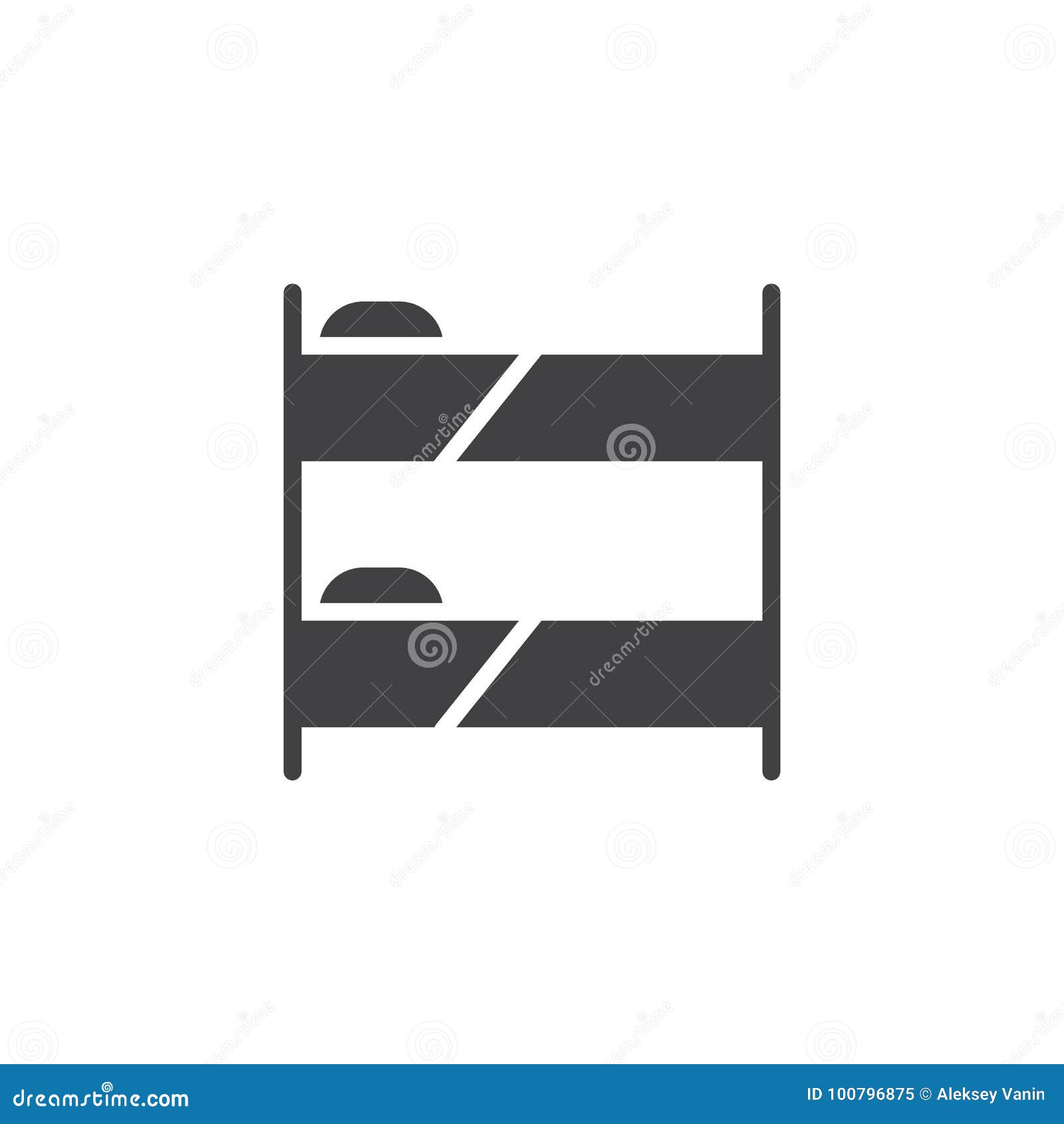 Bunk bed icon vector stock vector. Illustration of single - 100796875