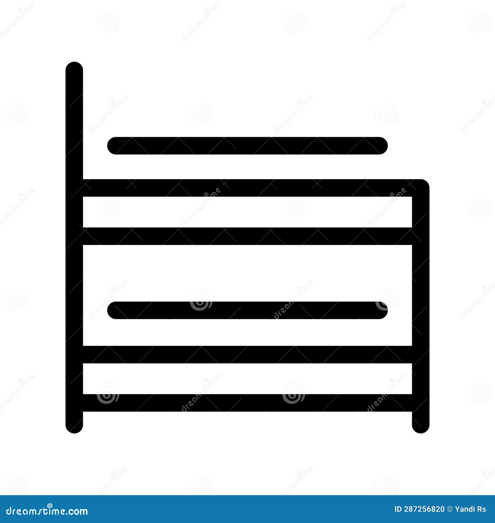 Bunk Bed Icon Vector Symbol Design Illustration Stock Vector