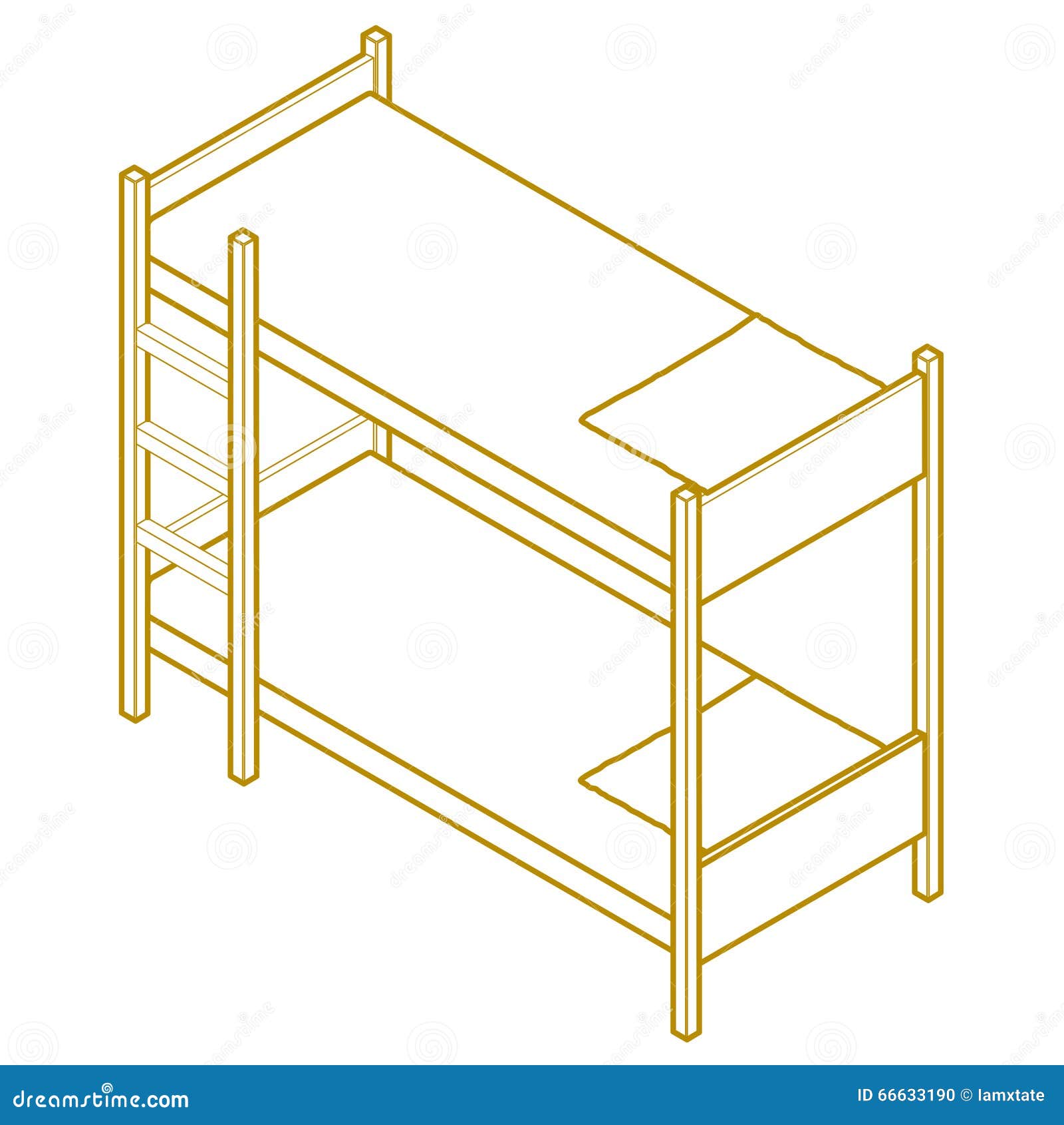 Bunk Bed Isometric Collection Set Illustration Vector | CartoonDealer.com #355441988