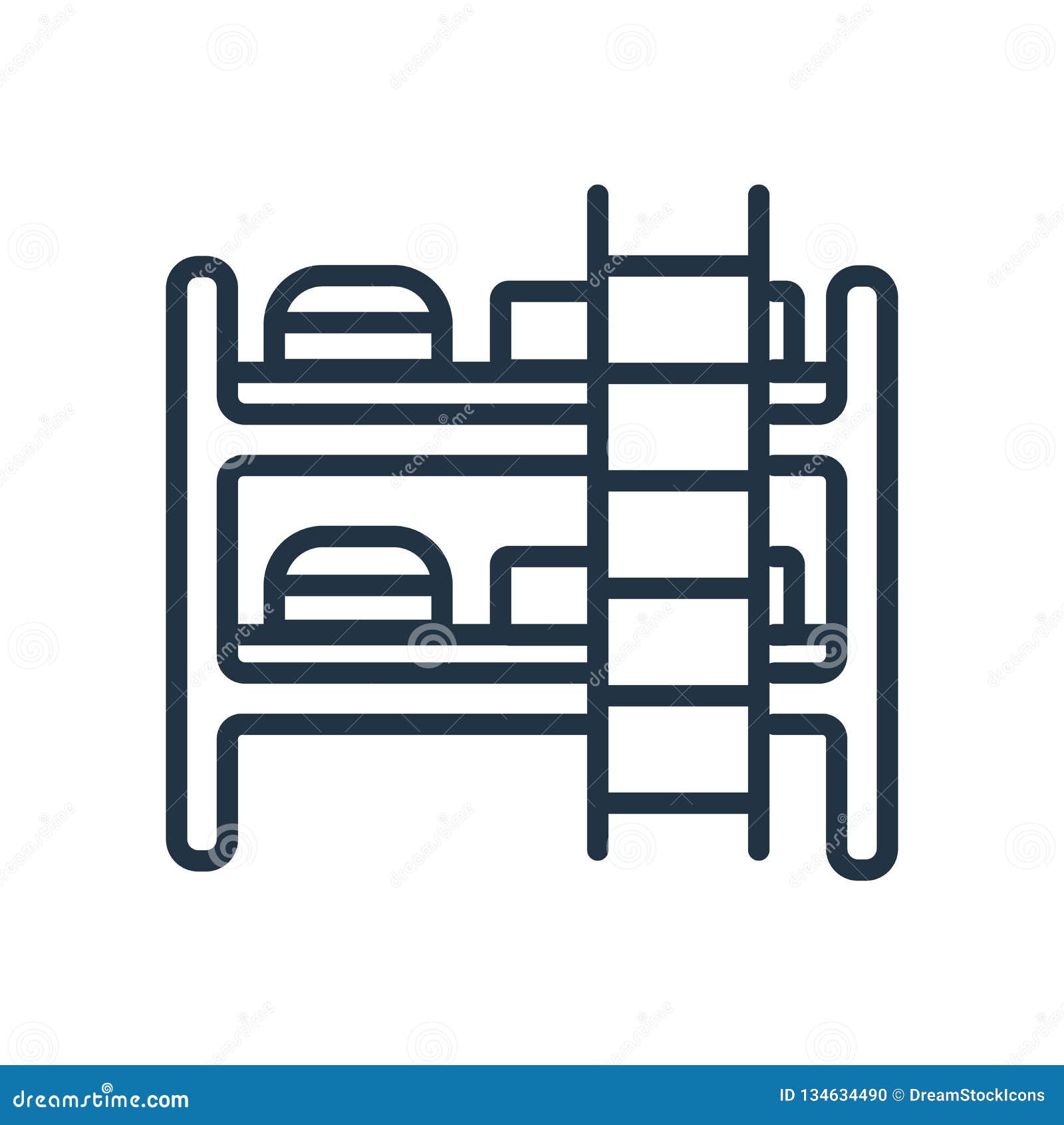 Bunk Icon Vector Isolated On White Background, Bunk Sign ...