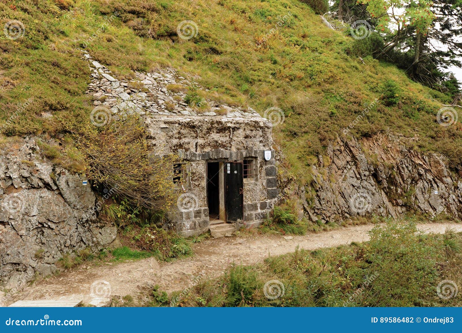 Bunker Built In The Rock Stock Photography | CartoonDealer.com #99687680