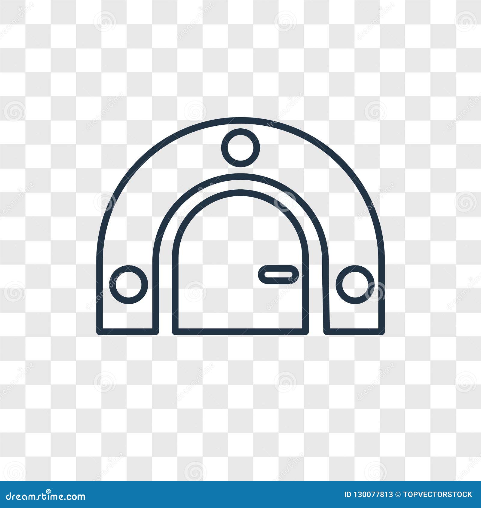 Bunker Concept Vector Linear Icon Isolated on Transparent Background ...