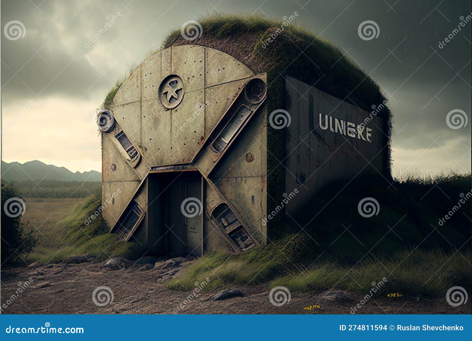 Bunker. Entrance To Underground Military Bunker. Armored Heavy Metal ... Bunker. Entrance To Underground Military Bunker. Armored Heavy Metal ...