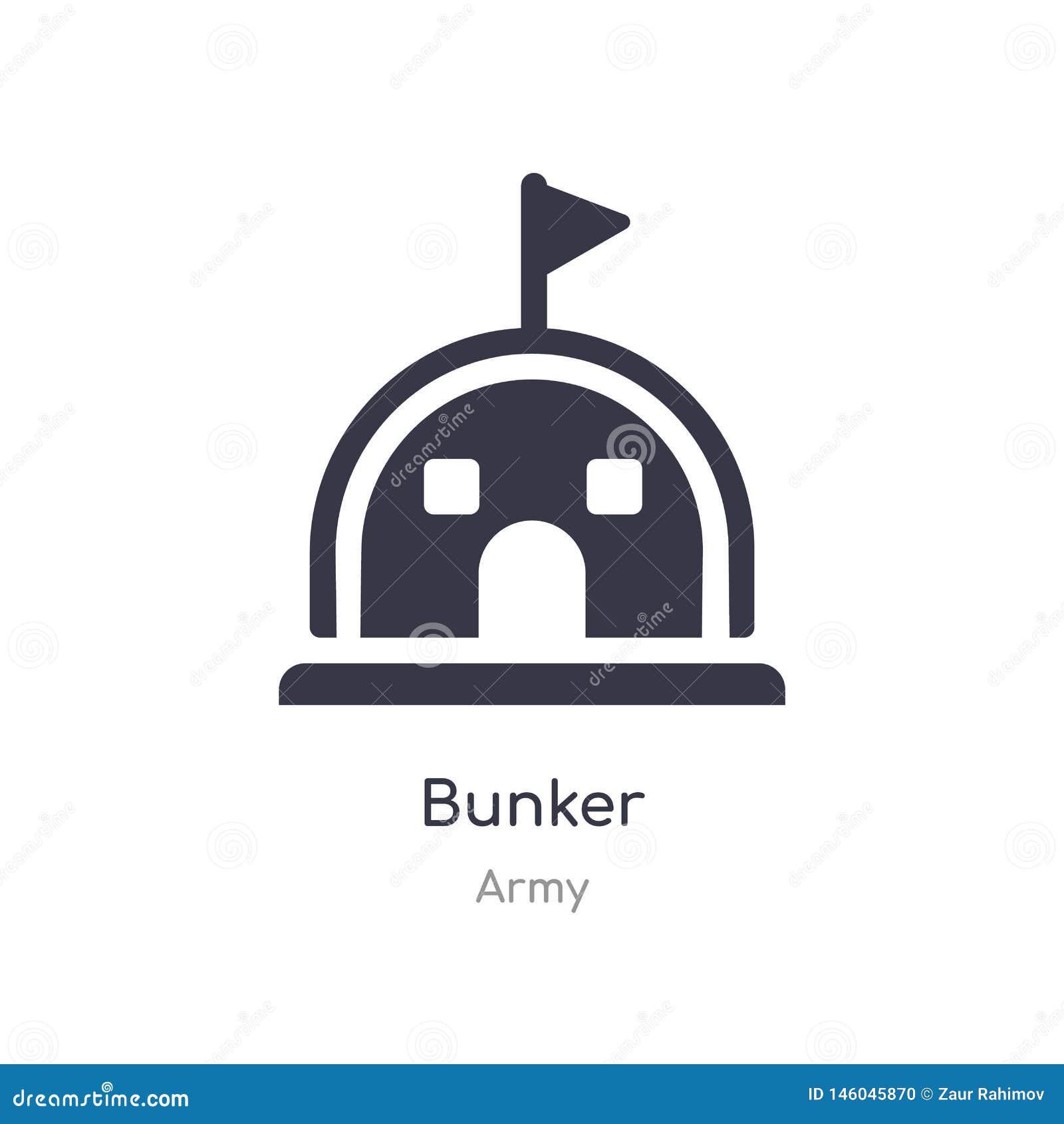 Bunker Icon Vector Isolated On White Background, Logo Concept Of ...