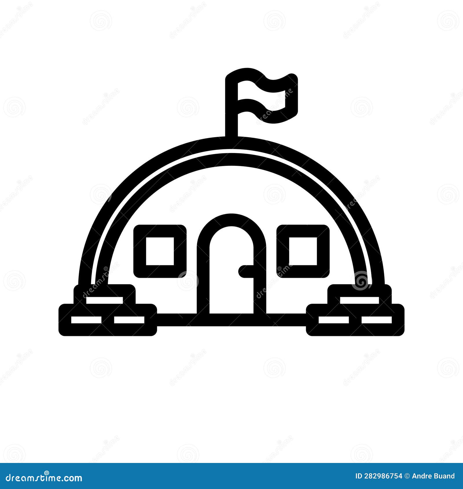 Bunker Line Icon Illustration Vector Graphic Stock Vector ...