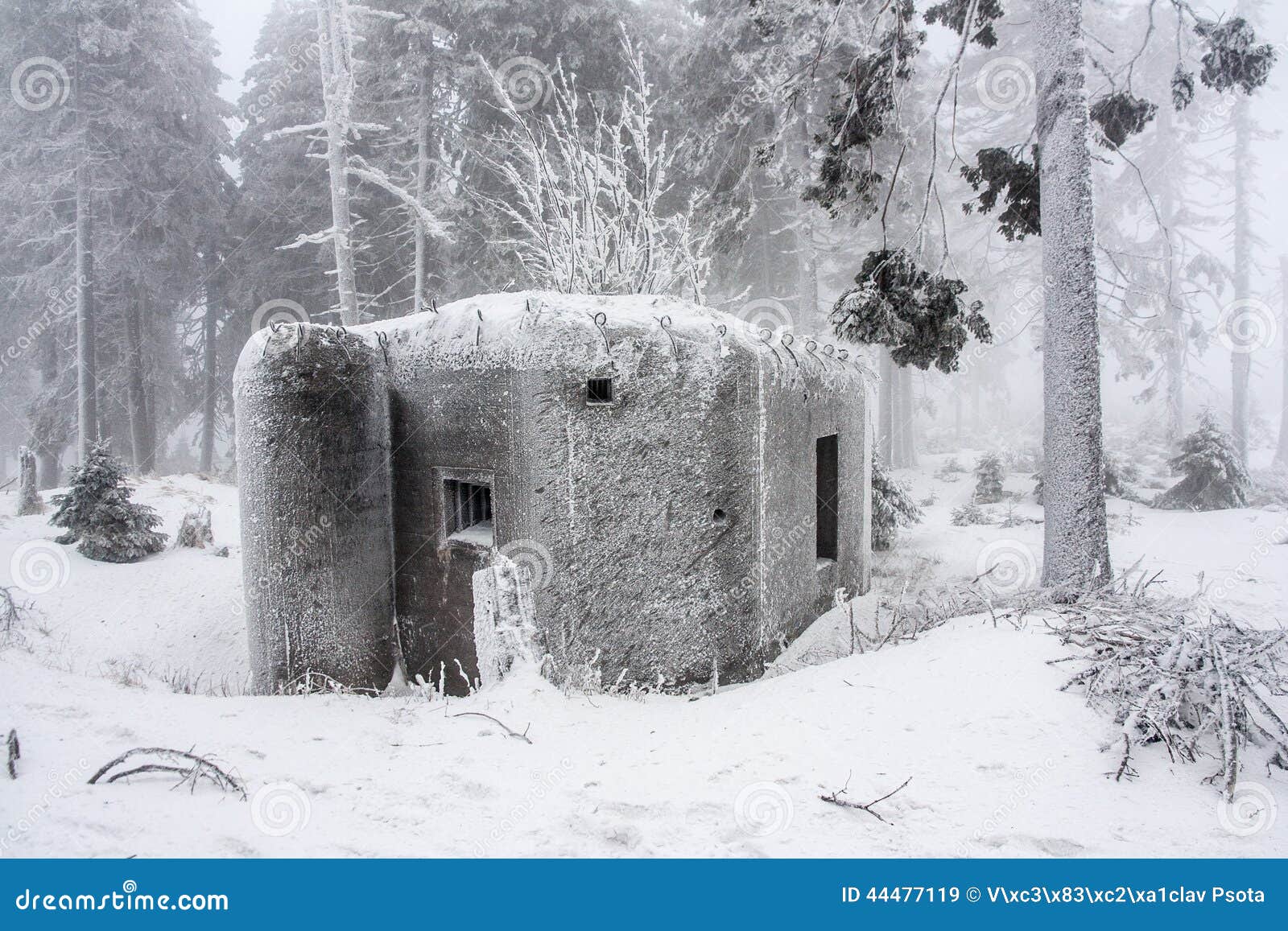 Bunker stock image. Image of bunker, army, fort, winter - 44477119