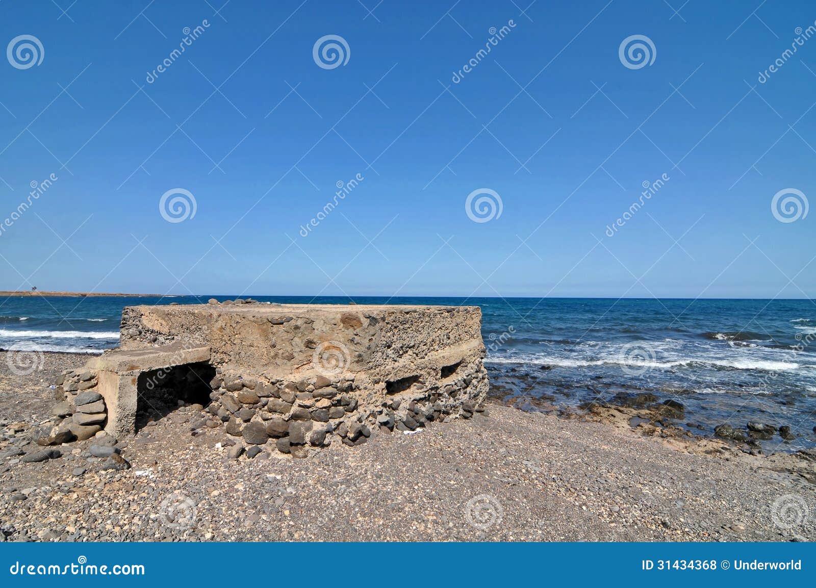 Bunker near the sea stock photo. Image of leisure, harbor - 31434368