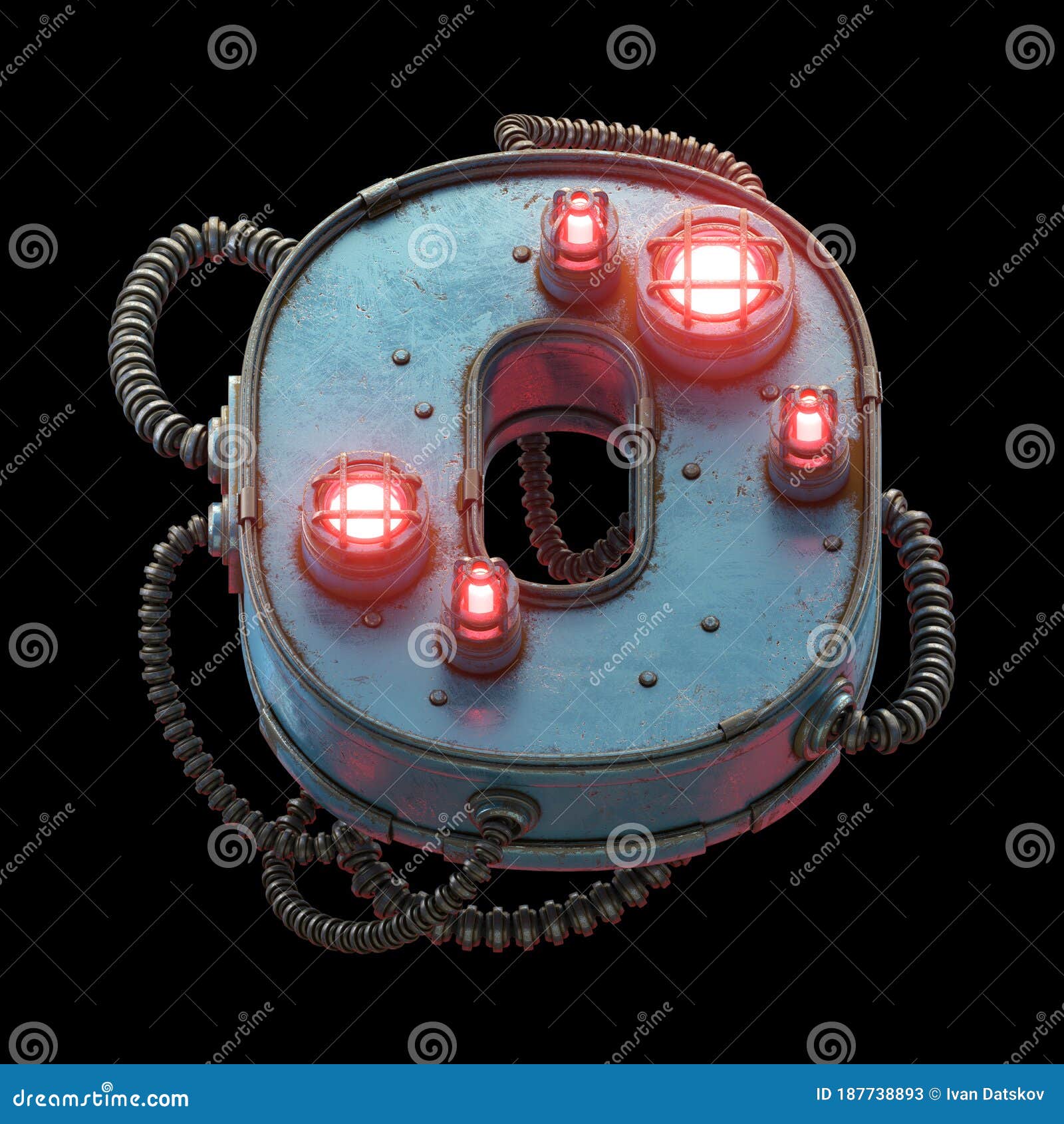 Bunker Red Light Font. Royalty-Free Illustration | CartoonDealer.com ...