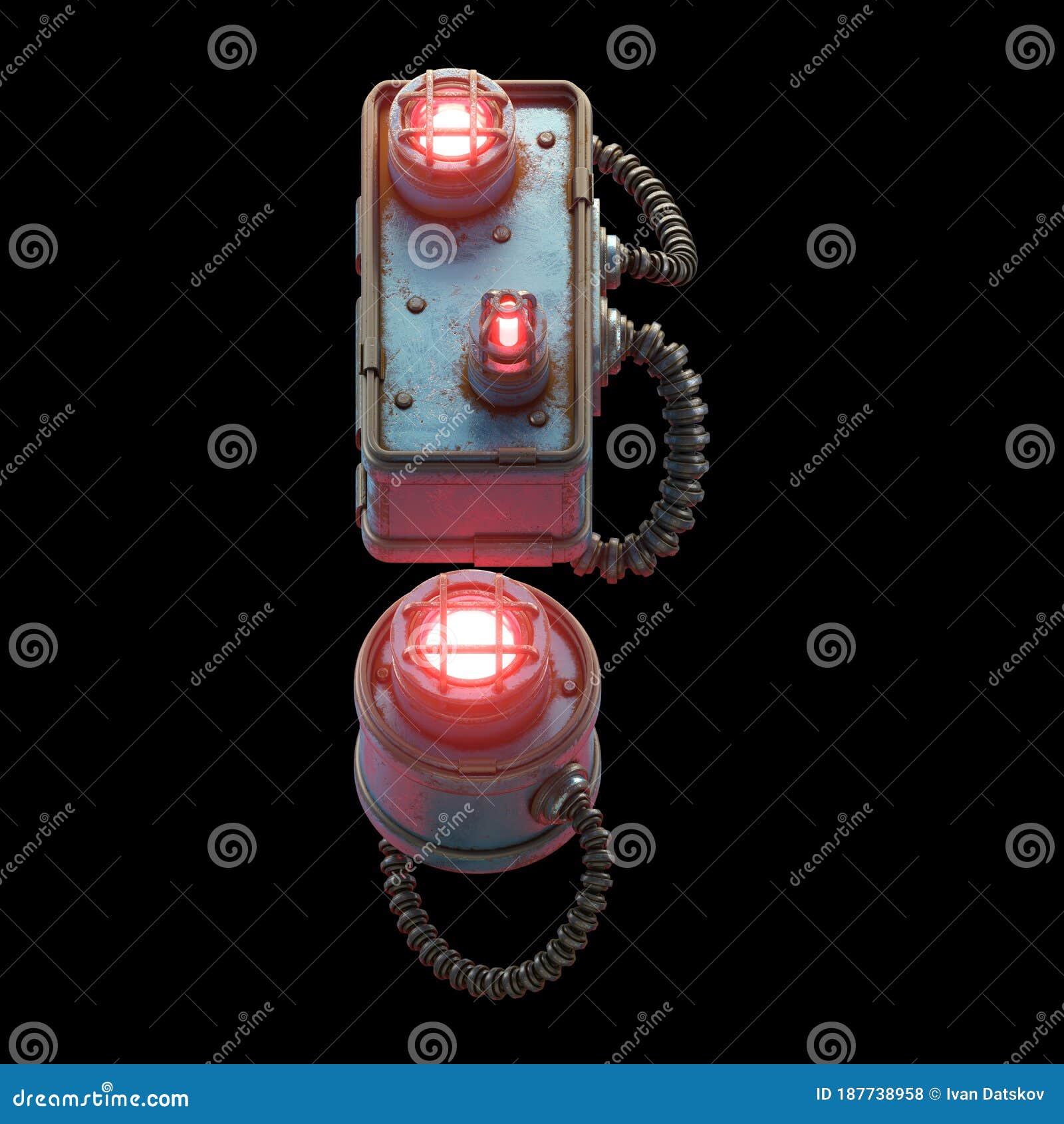 Bunker Red Light Font. Royalty-Free Illustration | CartoonDealer.com ...