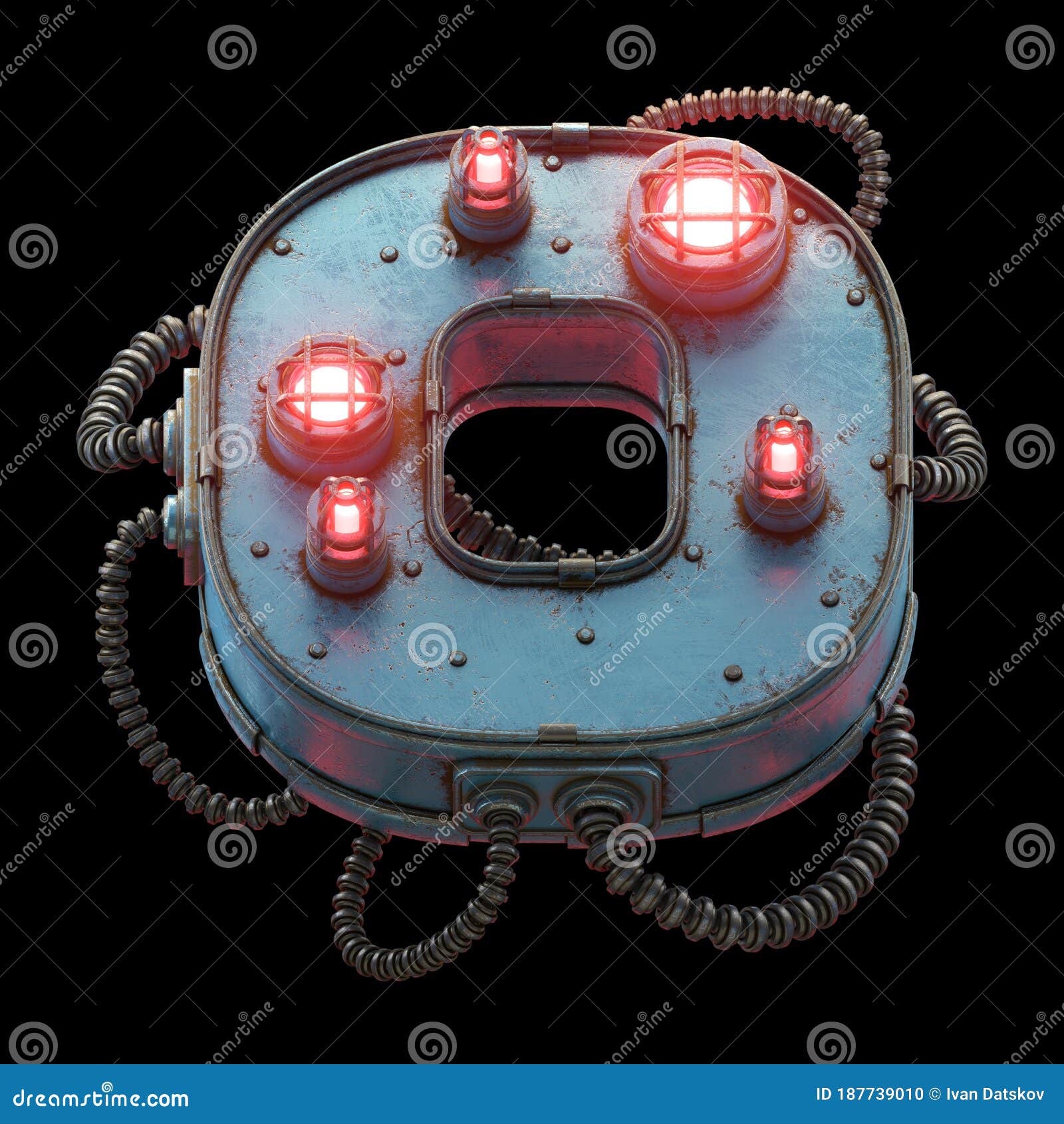 Bunker Red Light Font. stock illustration. Illustration of alarm ...