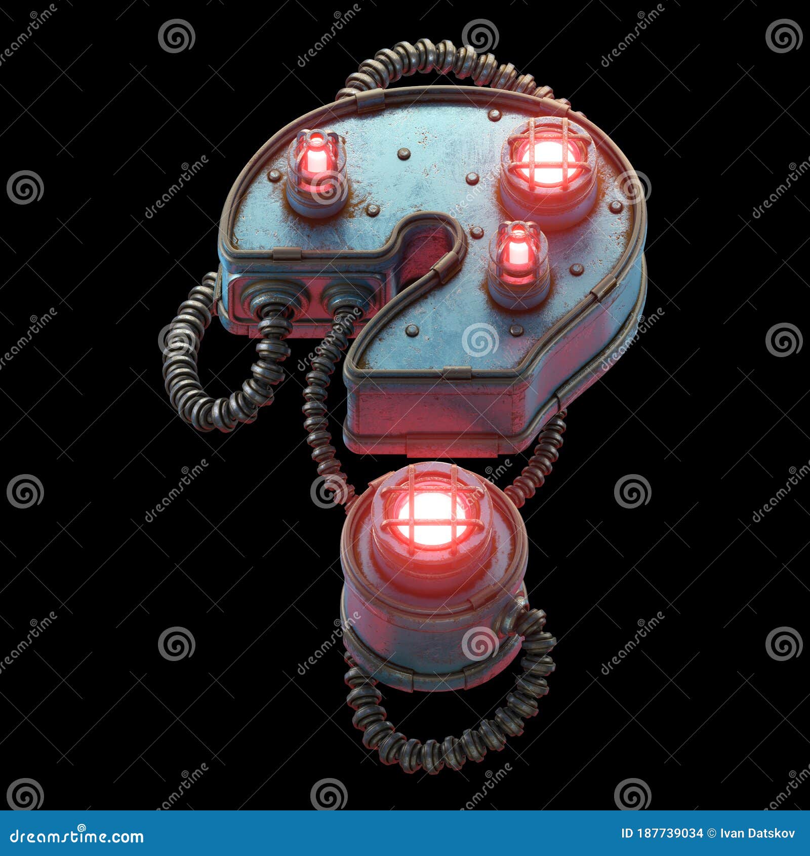 Bunker Red Light Font. Royalty-Free Illustration | CartoonDealer.com ...