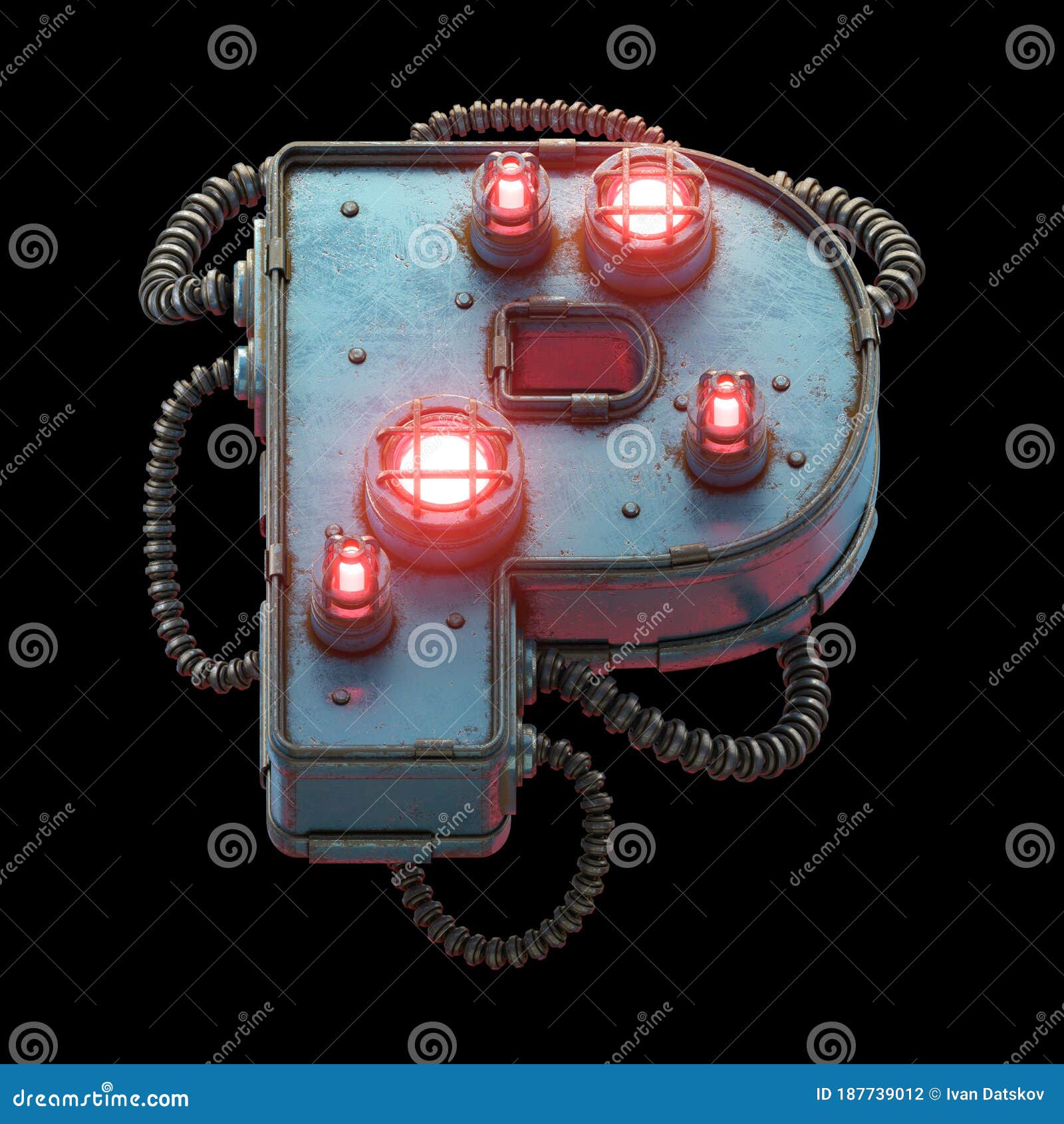 Bunker Red Light Font. stock illustration. Illustration of letter ...