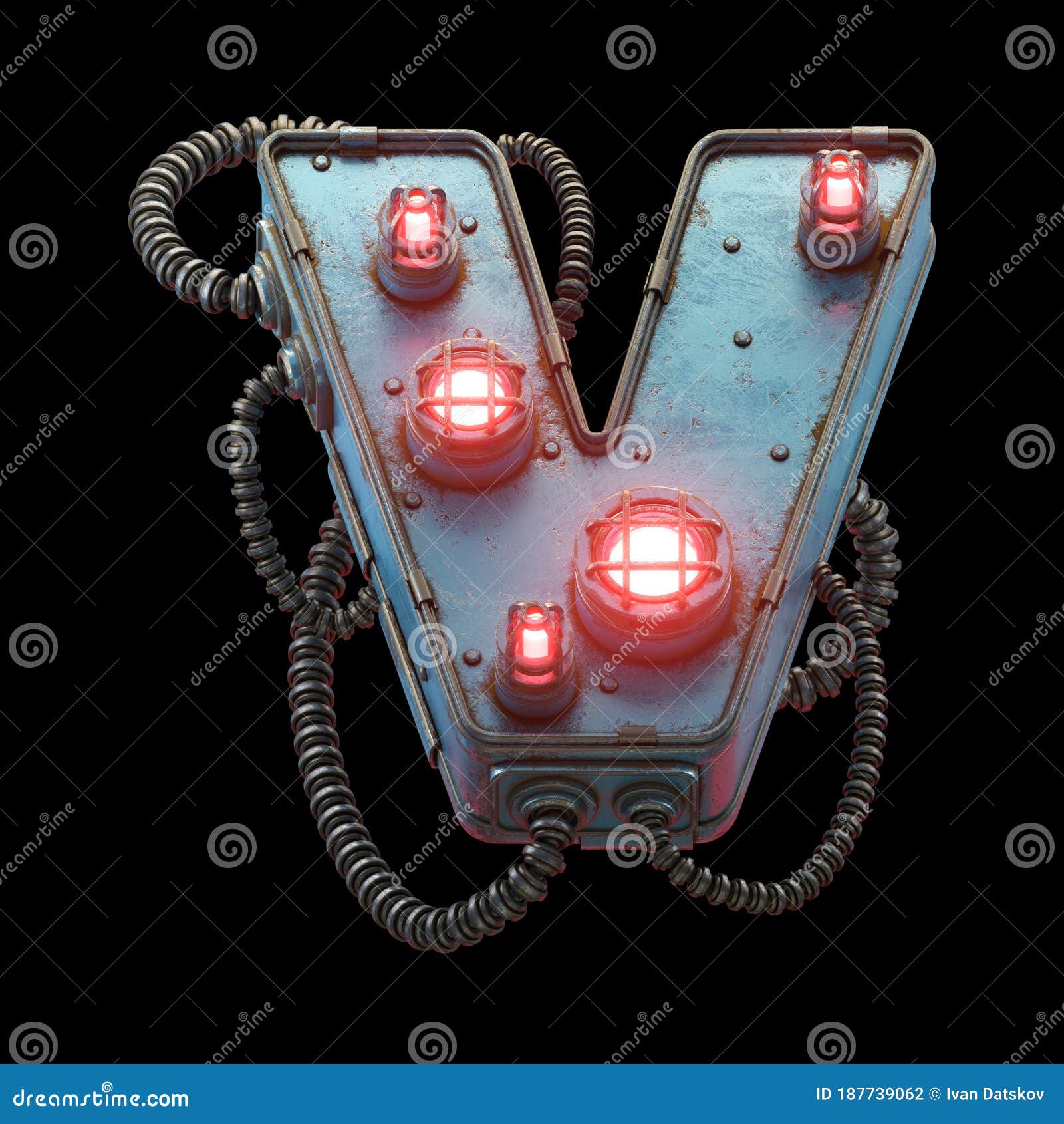 Bunker Red Light Font. Stock Illustration | CartoonDealer.com #187739062