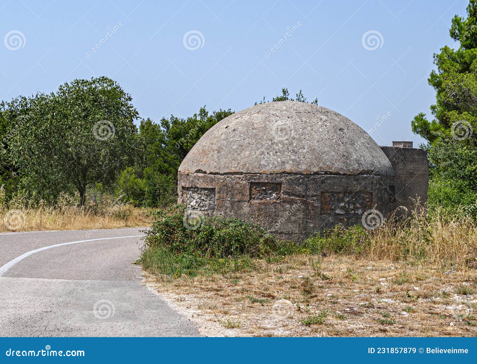 Bunker from the Second World War. Stock Image - Image of defense, army ...
