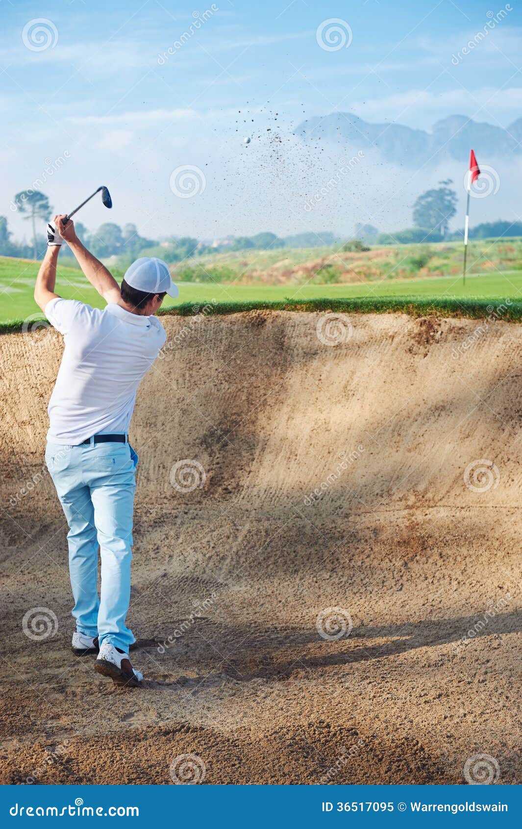Bunker shot stock image. Image of play, player, golfer - 36517095