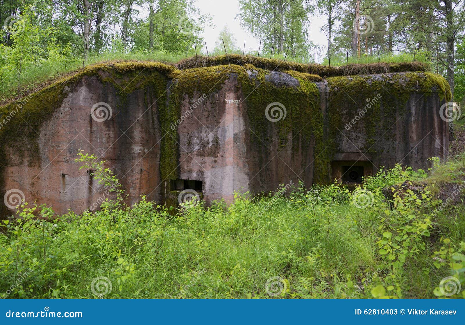 Bunker from World War II. Hanko, Finland Stock Image - Image of hanko ...