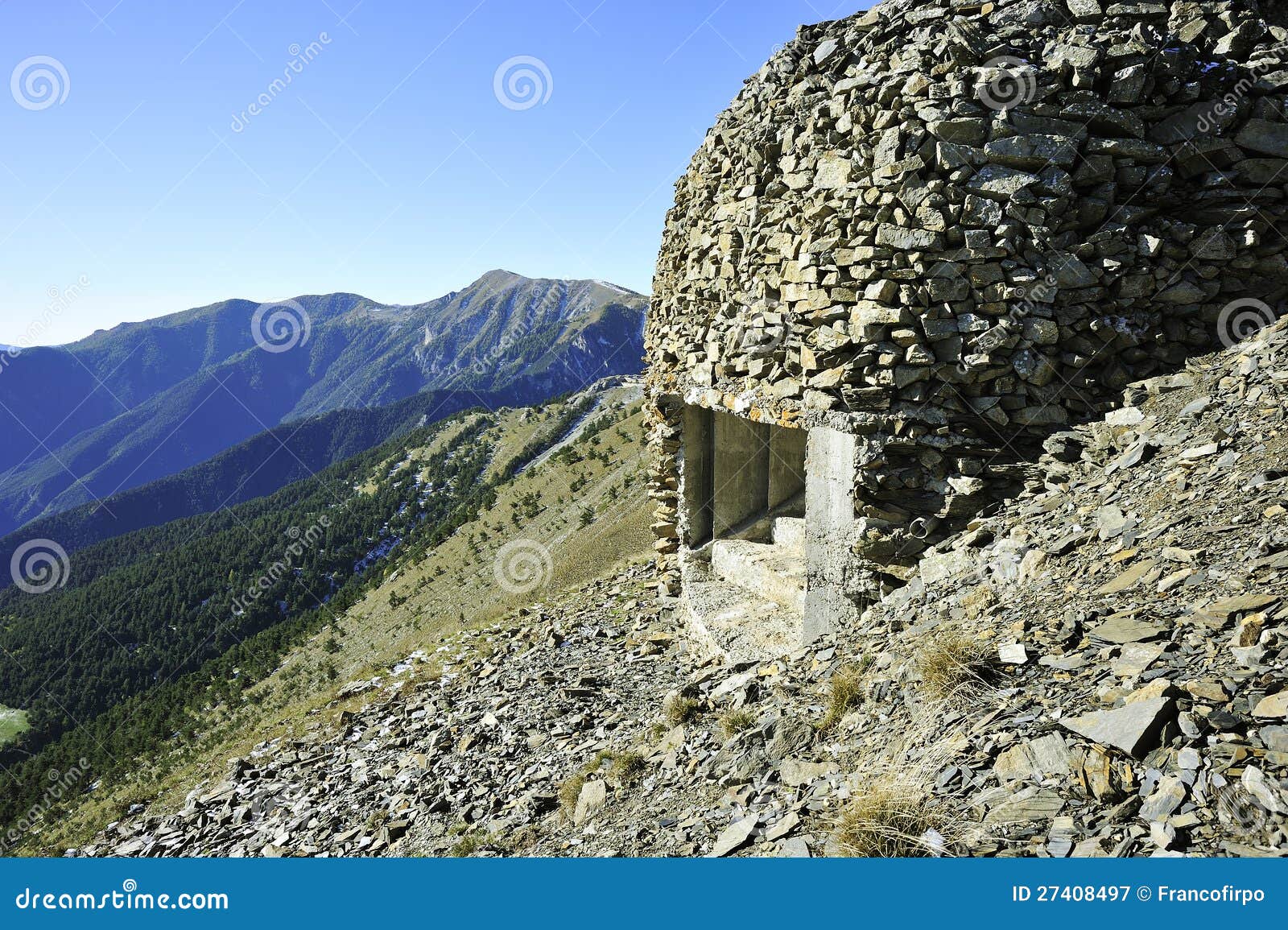 Bunker WwI at Colle Di Tenda Stock Image - Image of weapon, historic ...