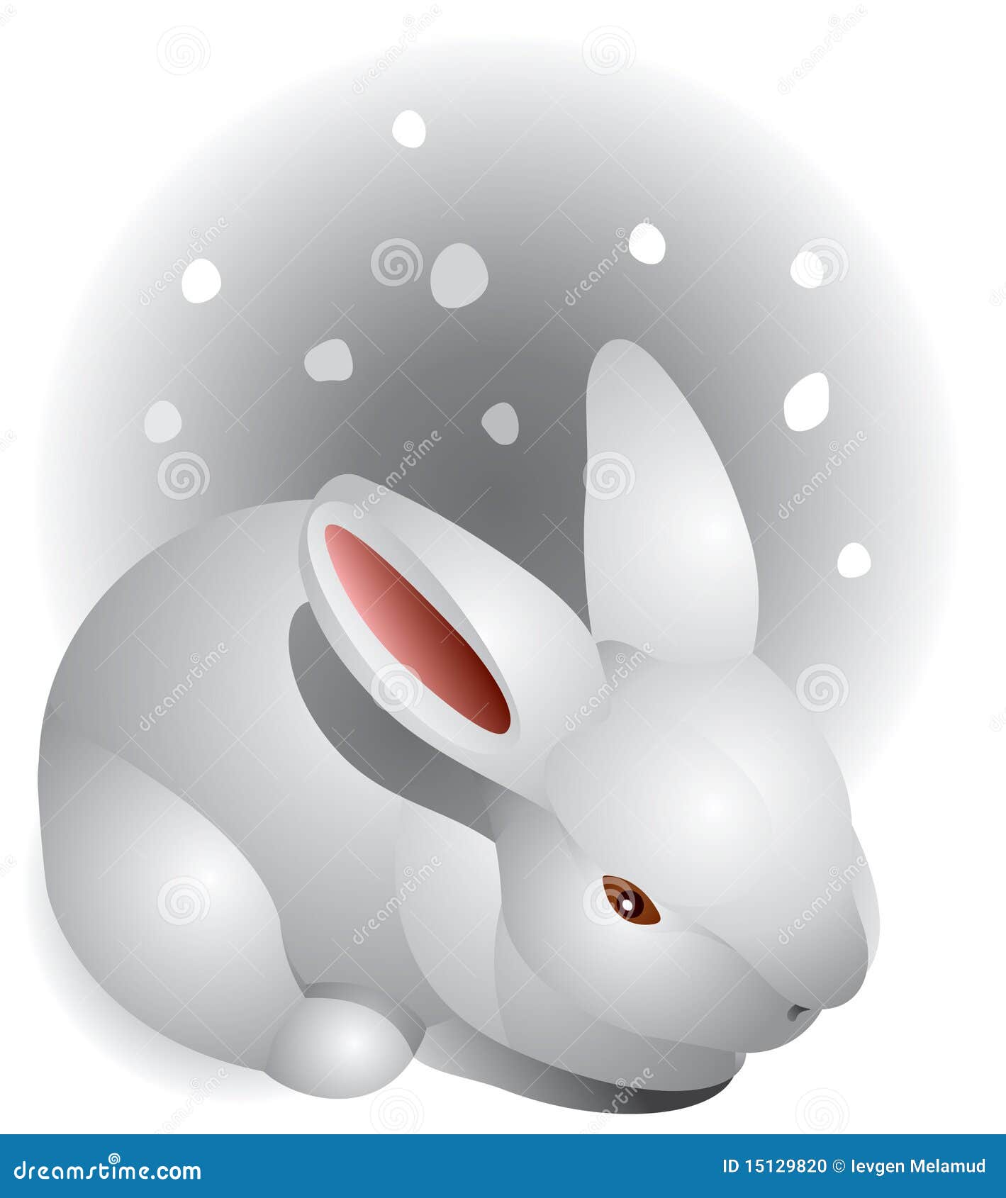 Bunny stock vector. Illustration of snow, bunny, holiday - 15129820