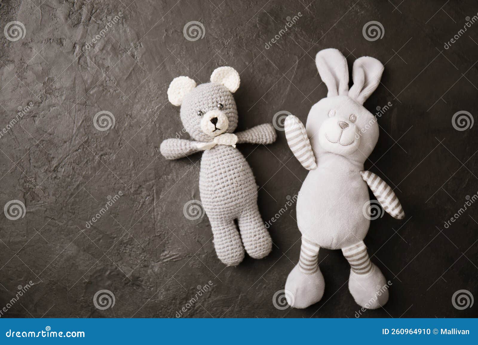 Bunny and bear stock photo. Image of homemade, baby - 260964910