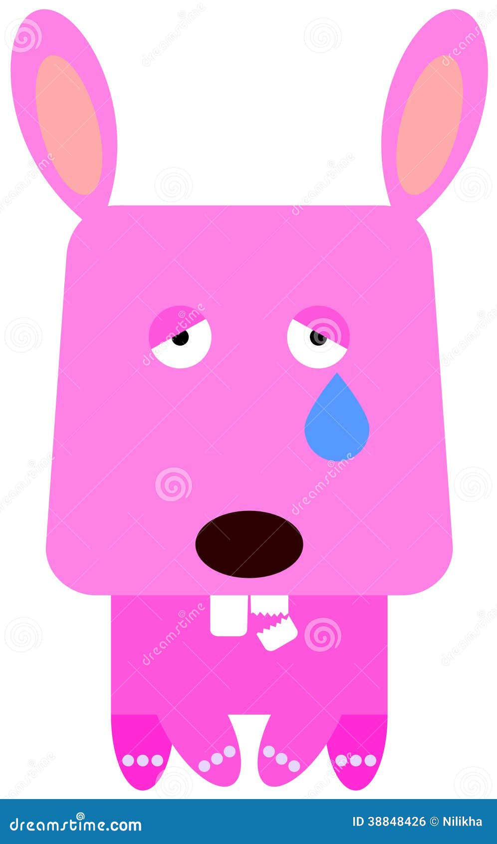 Bunny broken tooth stock illustration. Illustration of tooth - 38848426