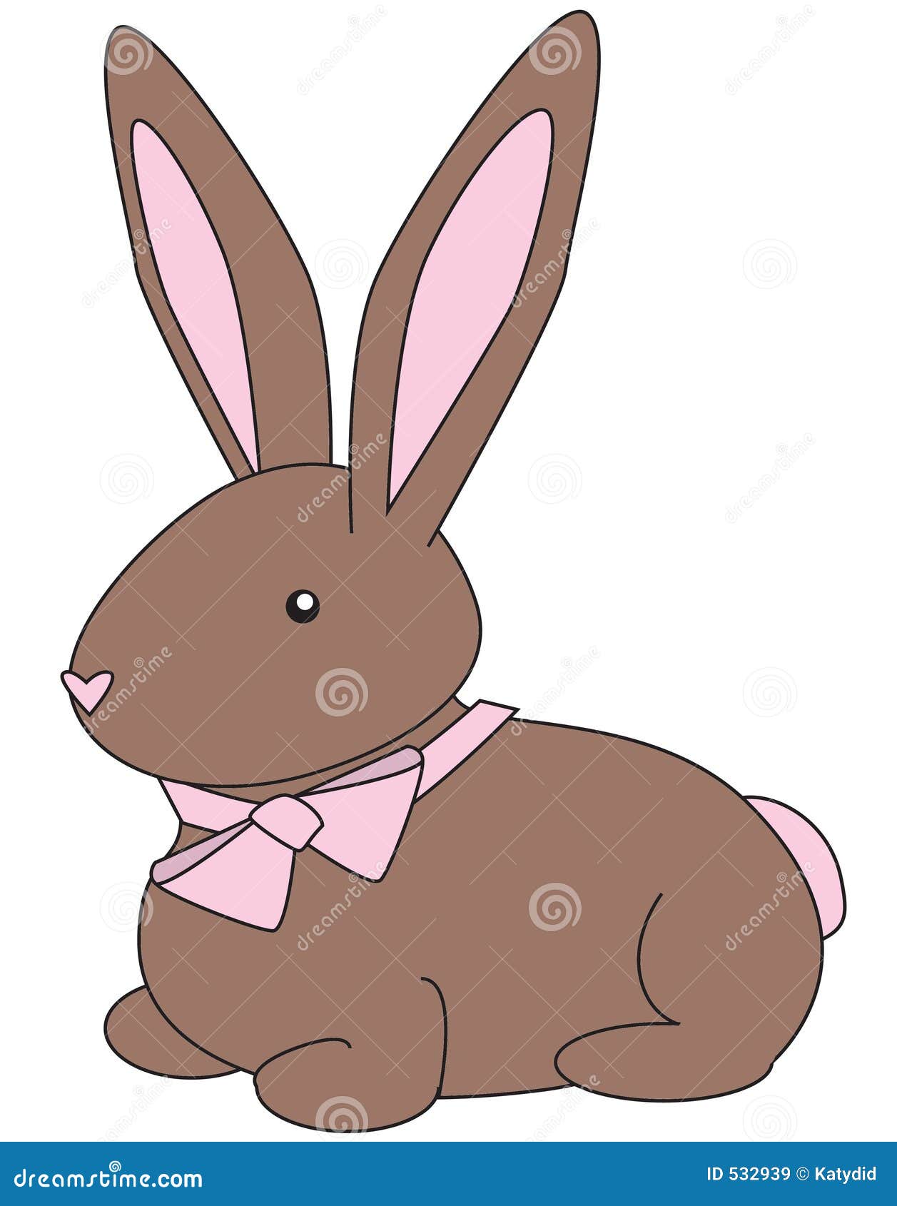 Bunny brown stock illustration. Illustration of adornment - 532939