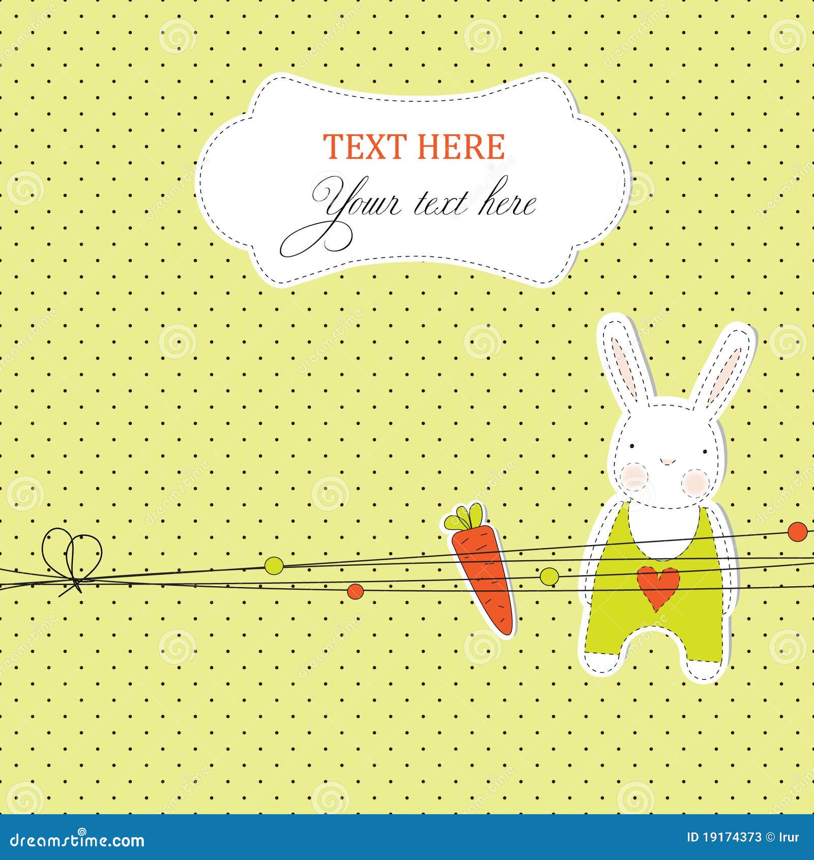 Bunny card stock vector. Illustration of celebration - 19174373