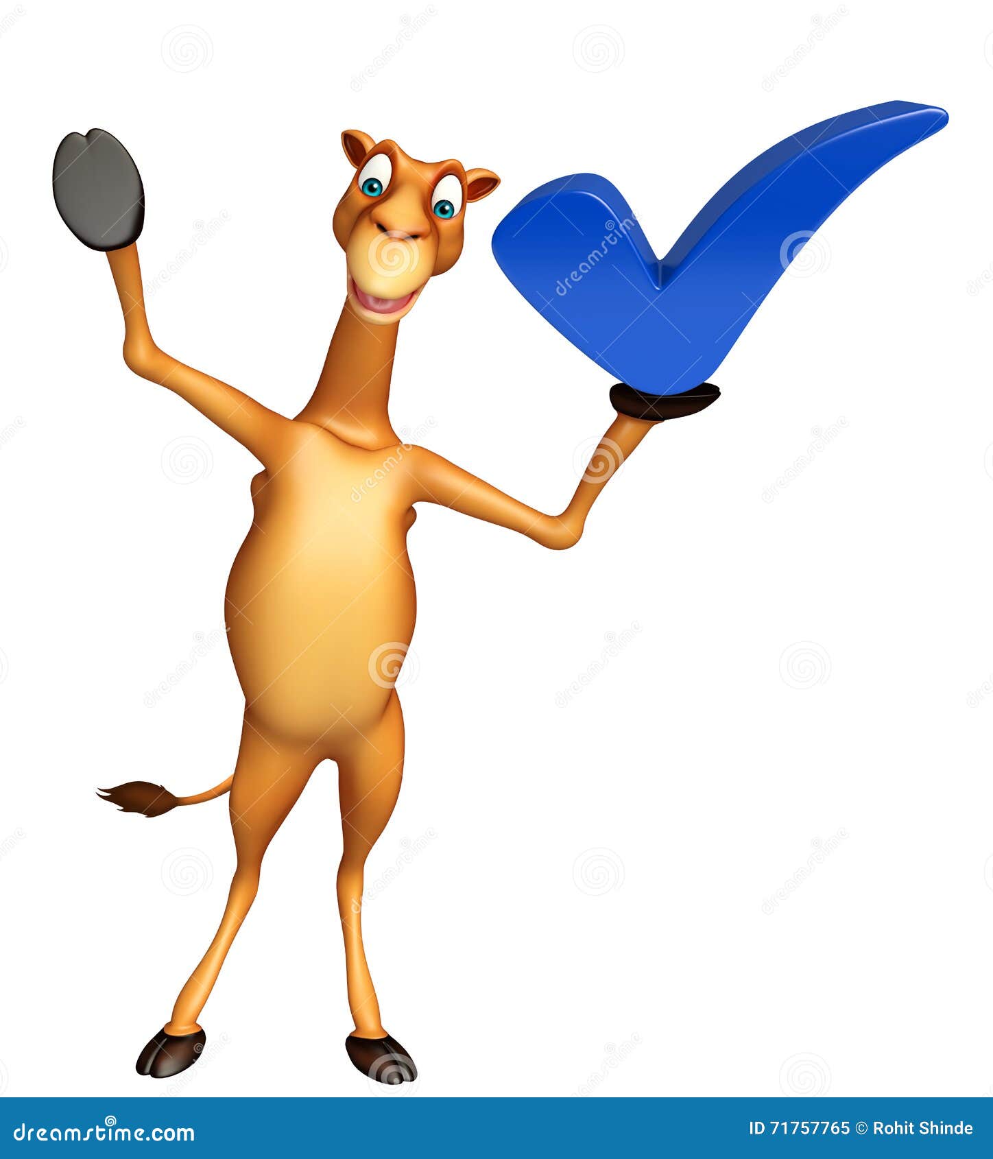 Bunny Cartoon Character with Wrong Sign Stock Illustration ...