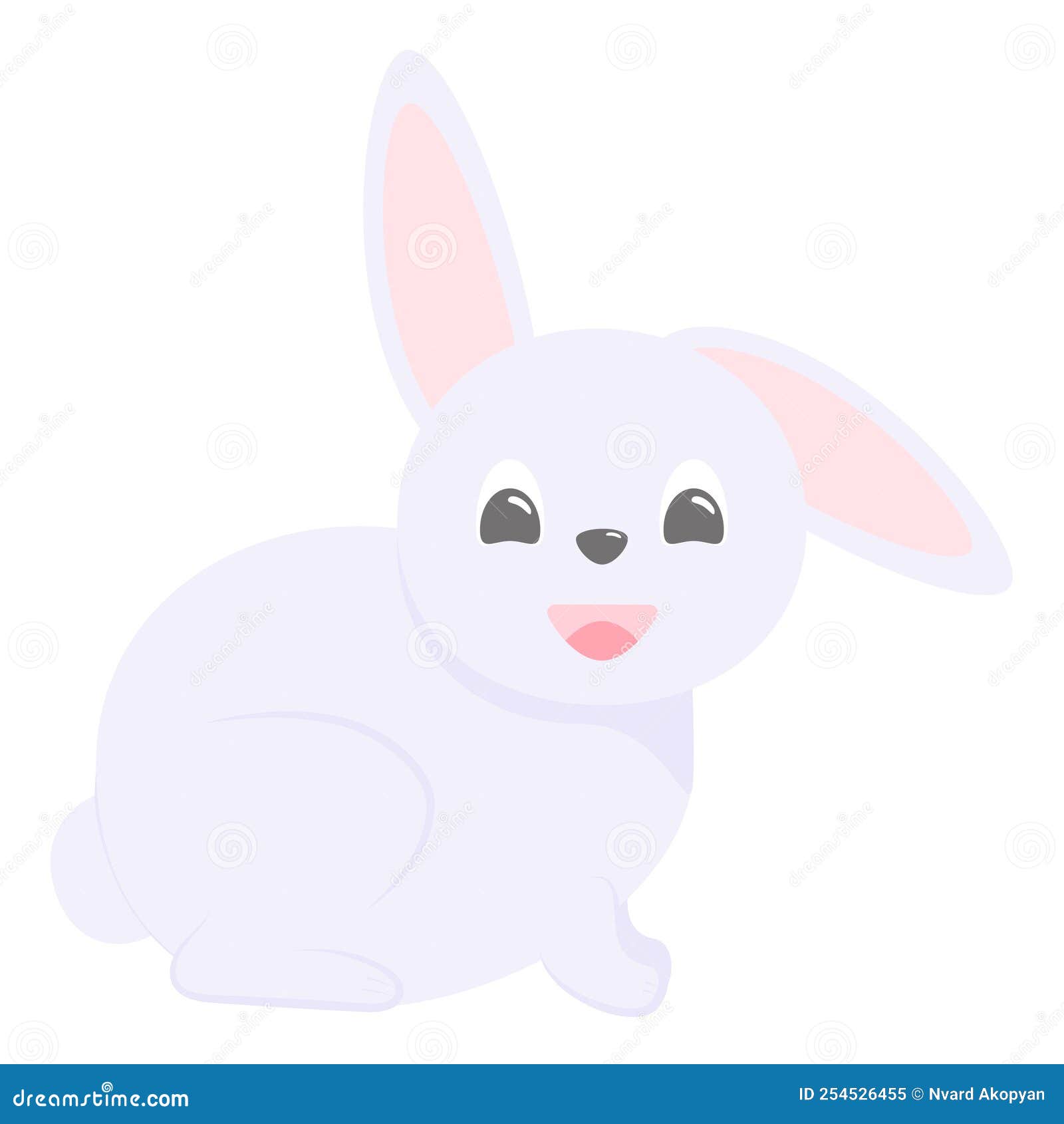 Bunny Cartoon Vector Illustration Funny Rabbit Stock Vector ...
